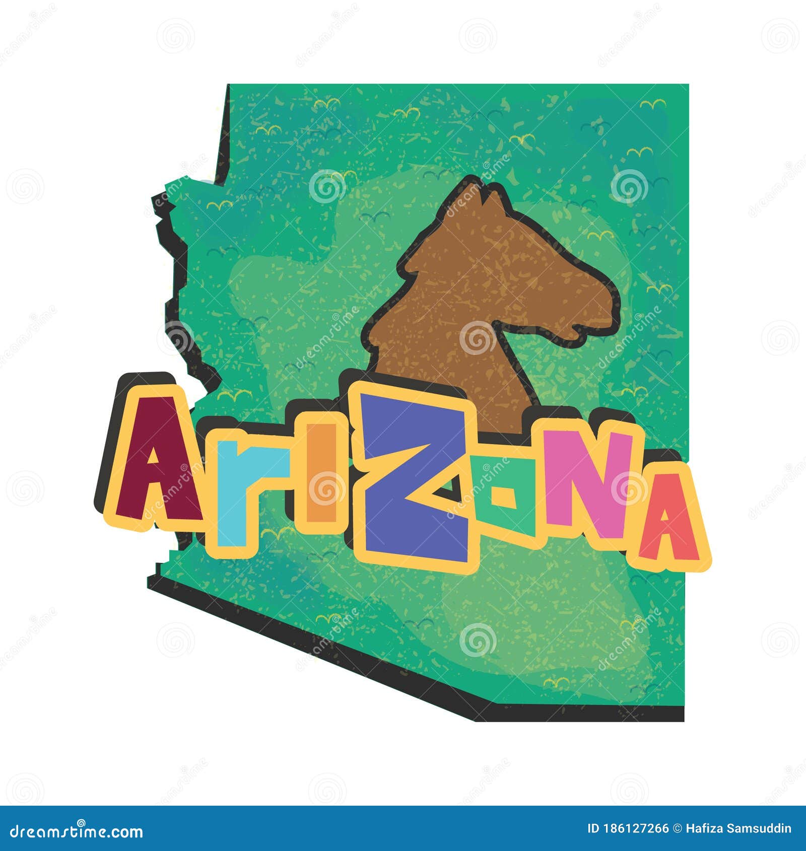 Arizona State Map. Vector Illustration Decorative Design Stock ...