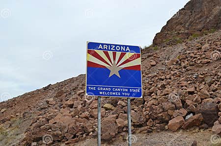 Arizona state sign stock photo. Image of signpost, natural - 26962300