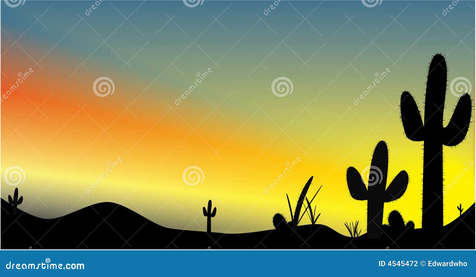 Arizona Sunset stock vector. Illustration of nature, sunset - 4545472