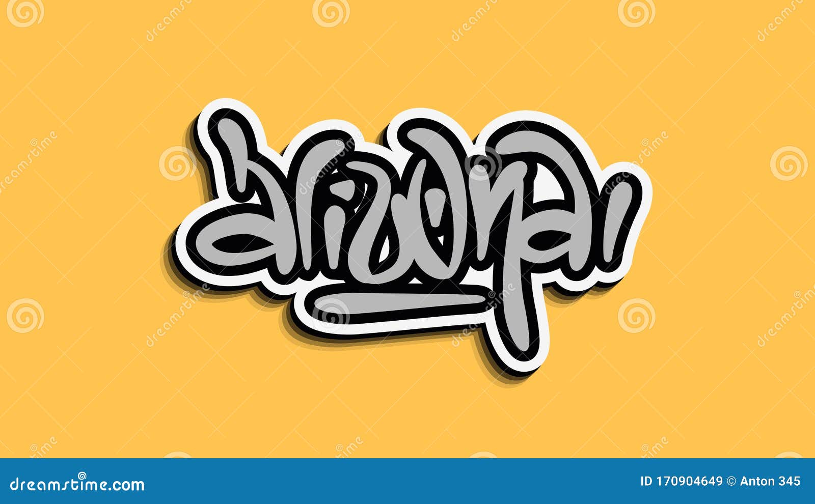 Arizona Usa Hand Lettering Sticker Vector Design. Stock Vector ...