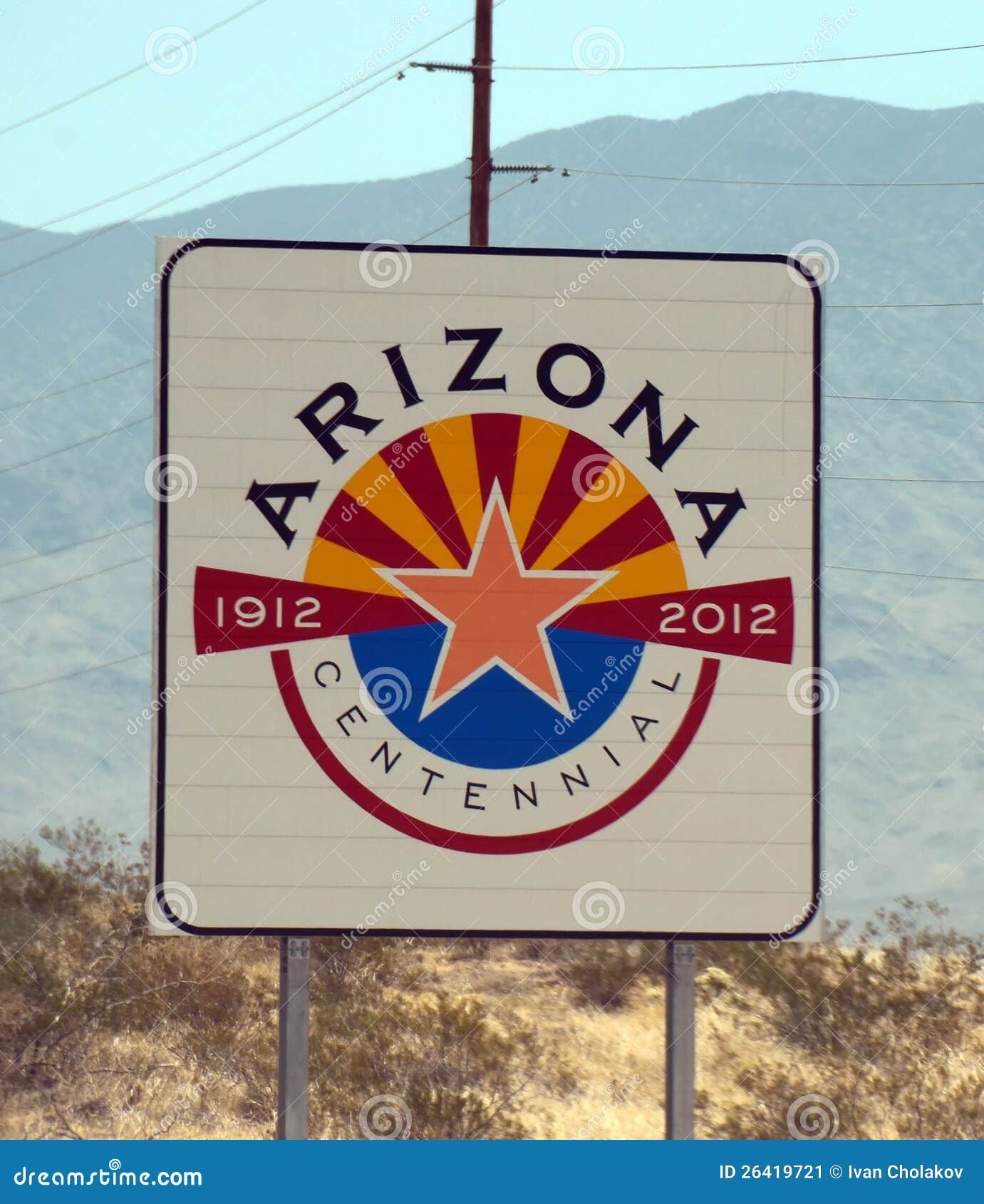 Arizona welcome sign stock image. Image of road, trip - 26419721
