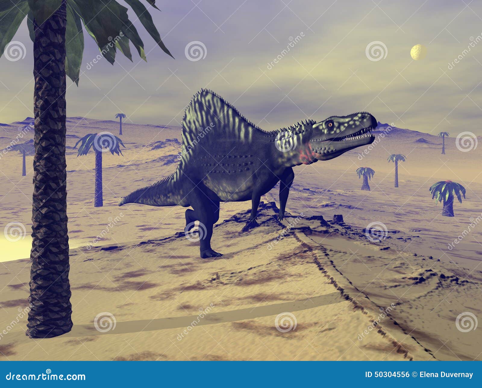 Arizonasaurus Dinosaur - 3D Render Stock Illustration - Illustration of ...
