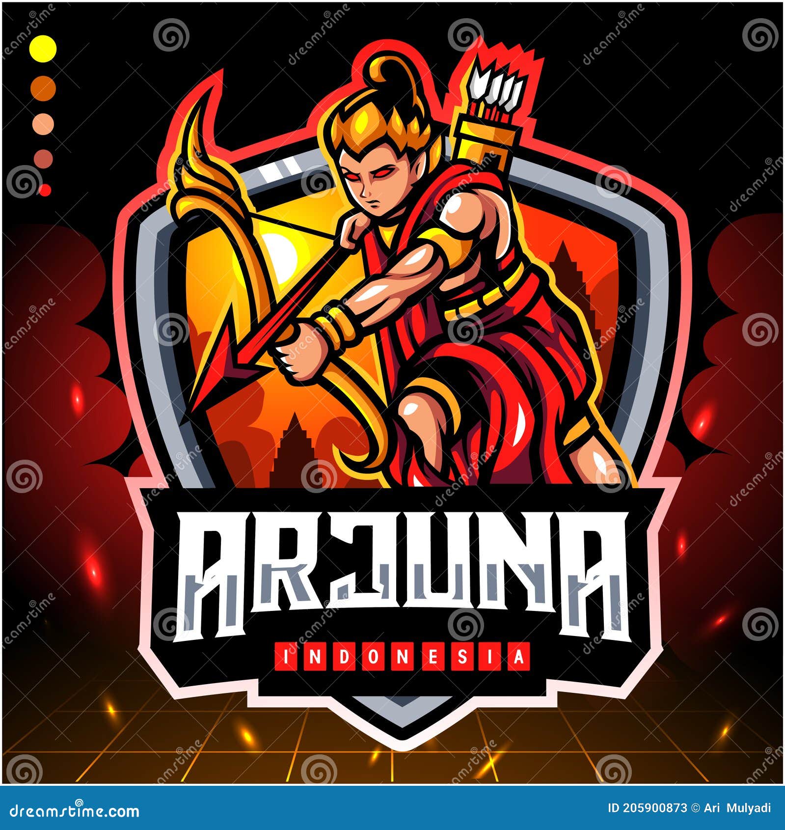 Arjuna Mascot. Esport Logo Design Vector Illustration | CartoonDealer ...