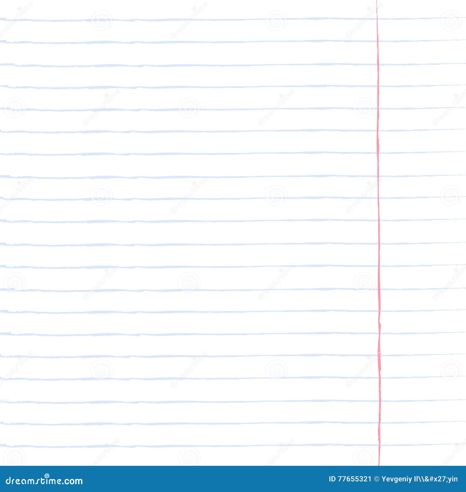 Ark Av Anteckningsbokpapper Med Linjer Vektor Illustrationer ...