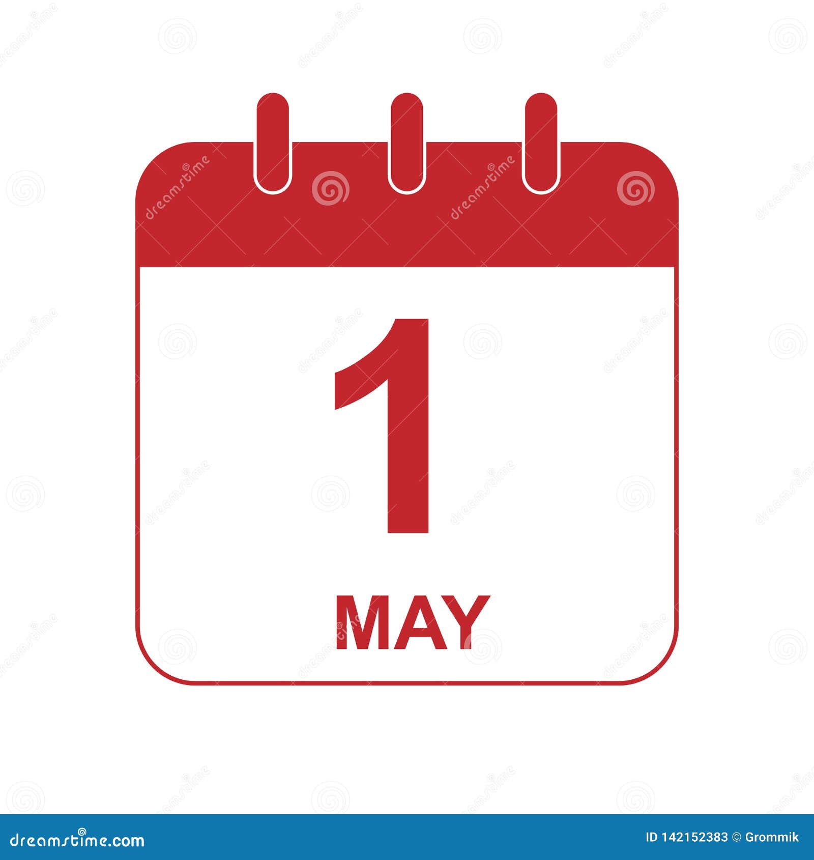 Ark Av En Kalender Med Datumet Av Maj 1, Plan Design Vektor ...