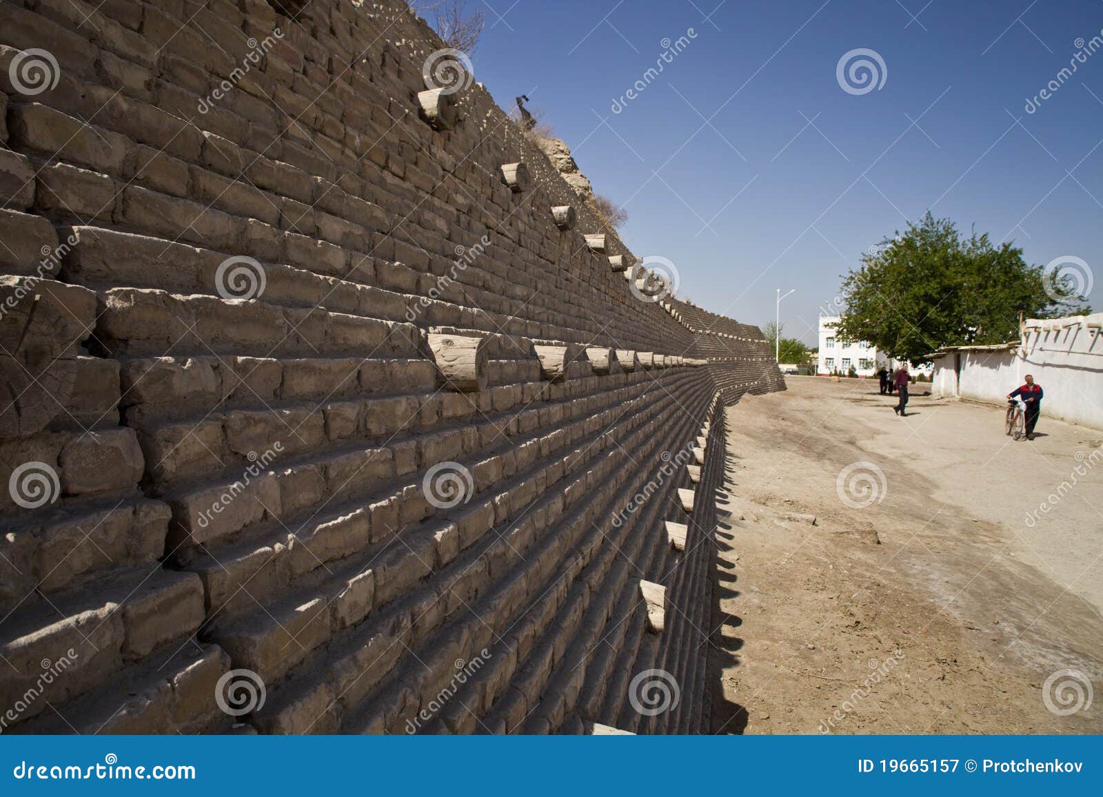 The Ark Fortress Wall in Bukhara, Uzbekistan Stock Image - Image of ...