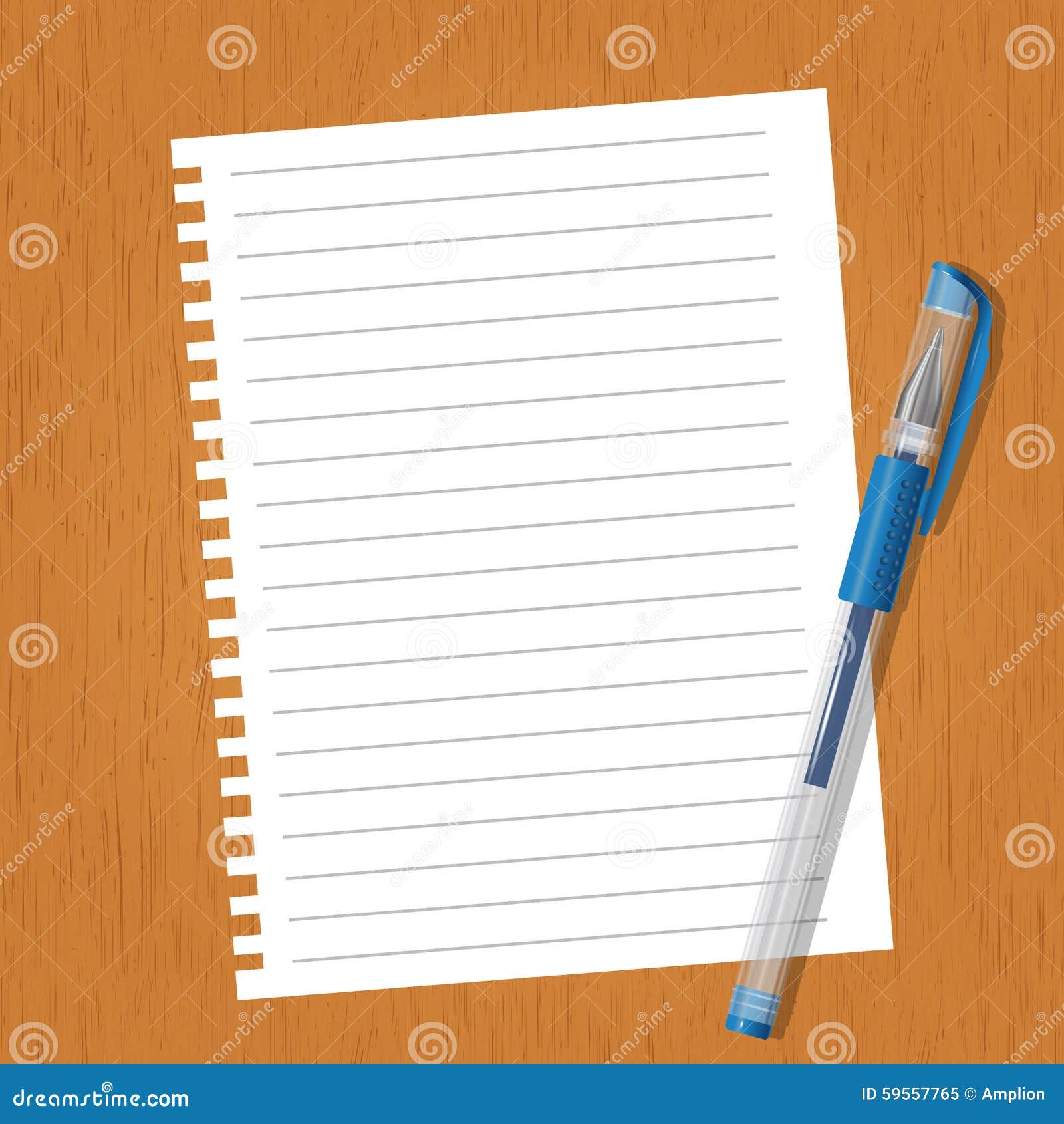 Ark Med Linjer Och En Penna Vektor Illustrationer - Illustration av ...