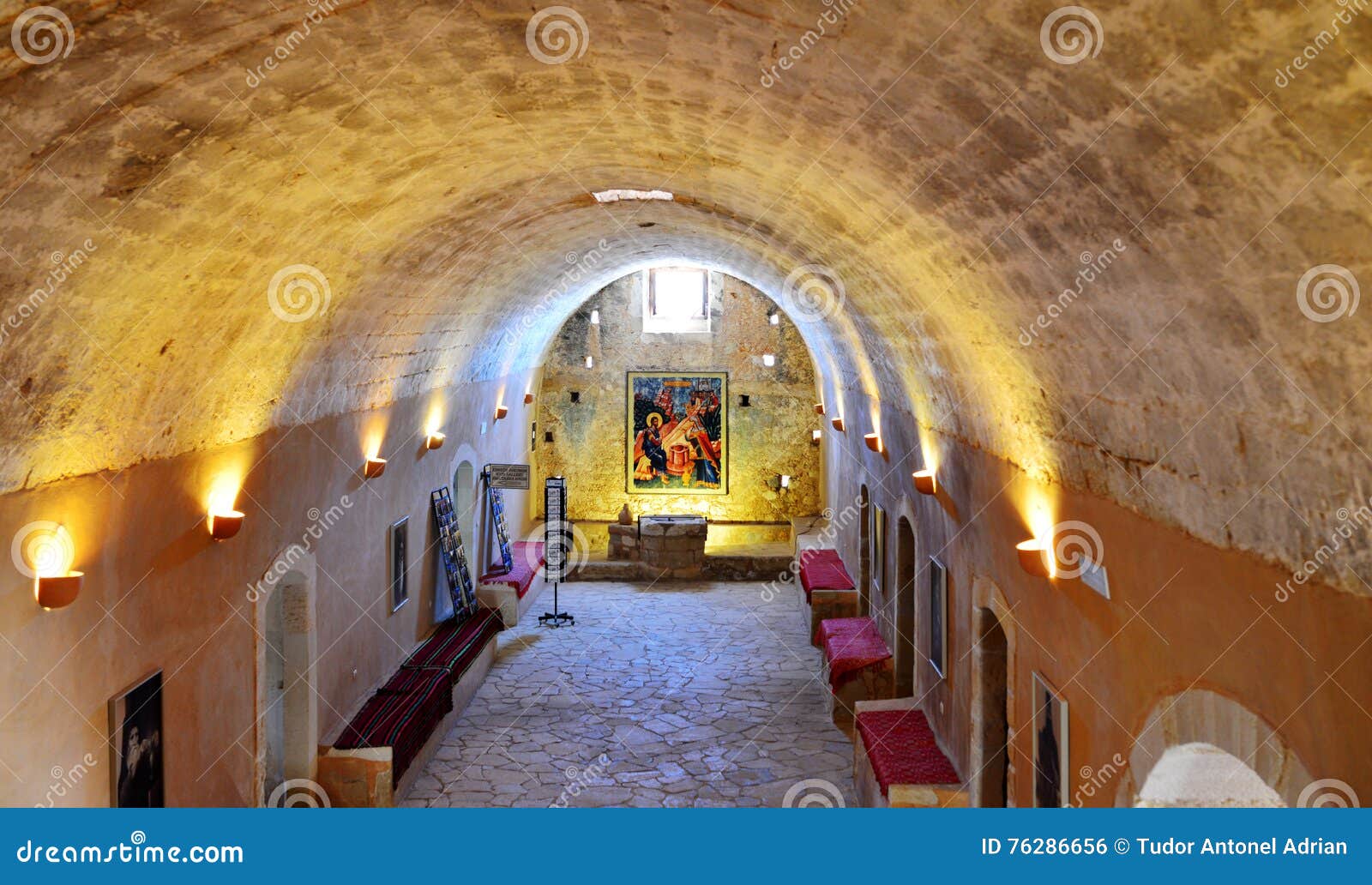 Arkadi inside monastery editorial photo. Image of icon - 76286656