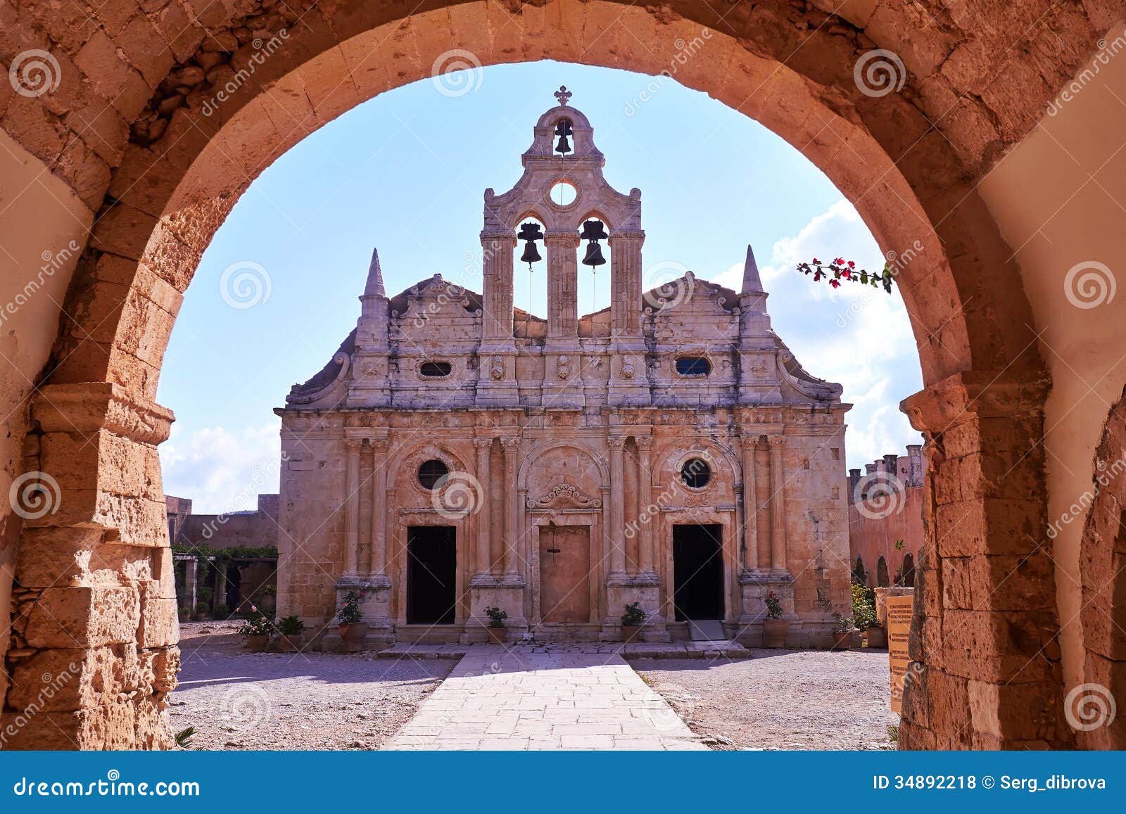 Arkadi Monastery fotografia stock. Immagine di limite - 34892218
