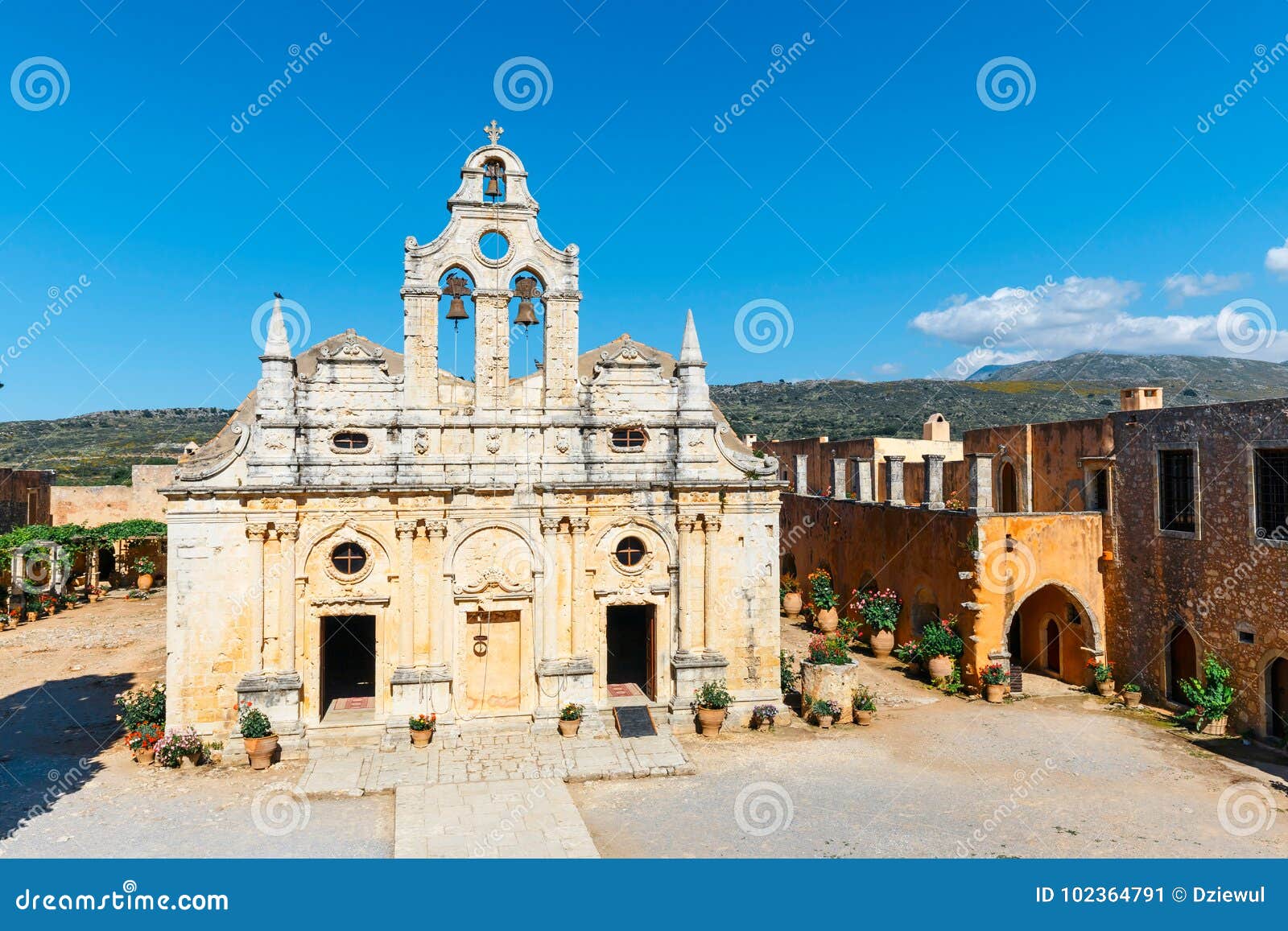 Arkadi Monastery, Creta, Grecia Imagen de archivo - Imagen de cruz ...