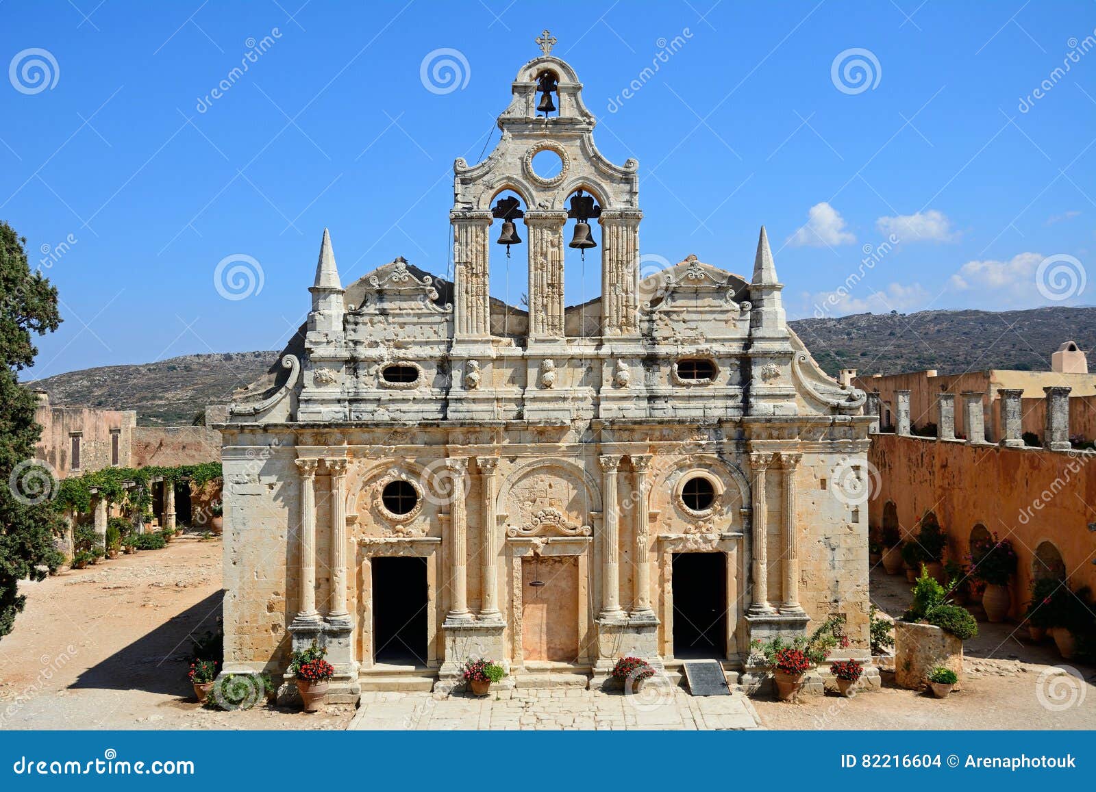 Arkadi monastery, Crete. stock photo. Image of building - 82216604