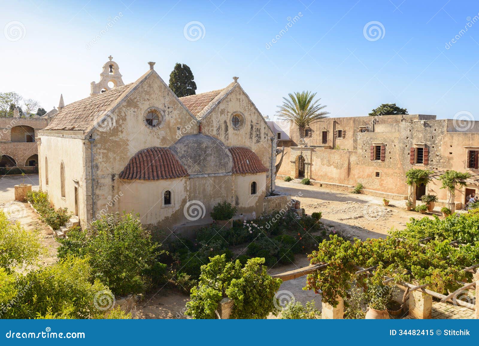 Arkadi Monastery. Crete, Greece Stock Image - Image of rethimno ...