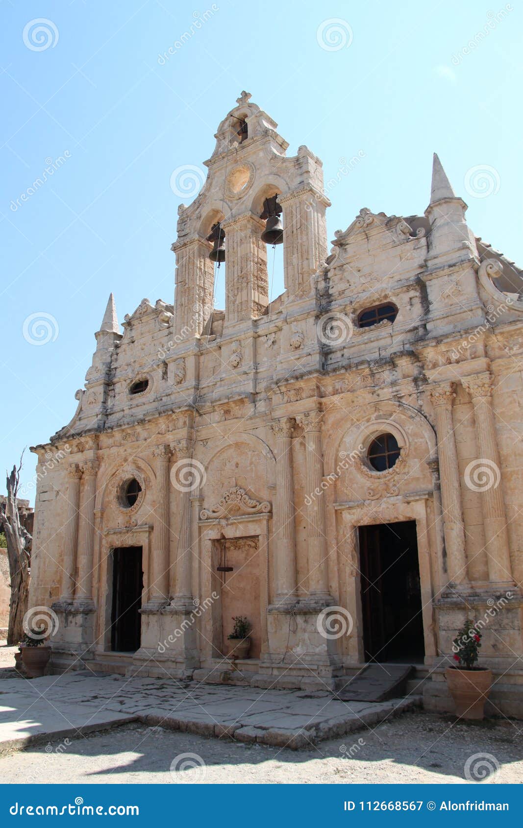 Arkadi Monastery, Crete stock image. Image of religion - 112668567