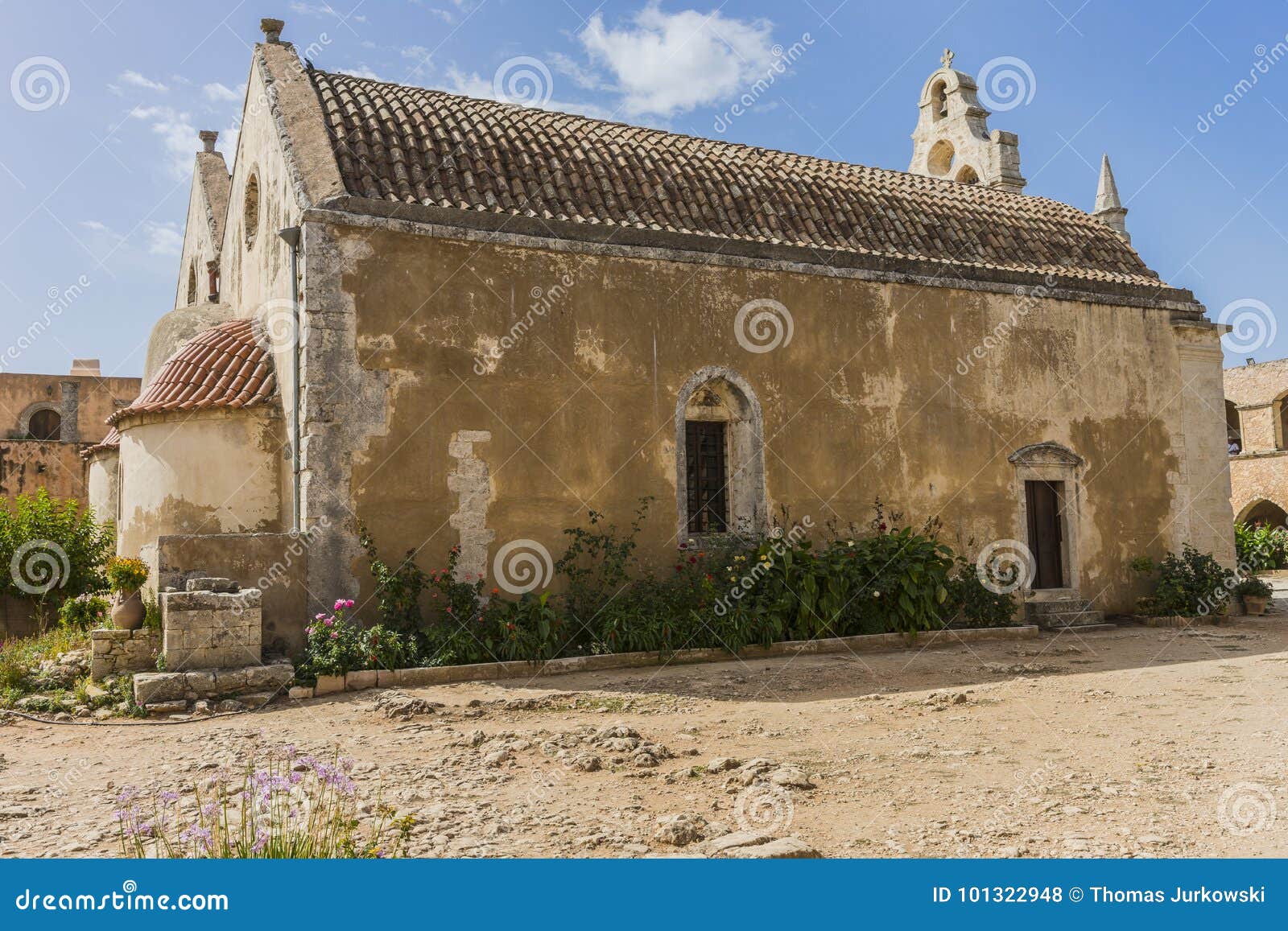 Arkadi monastery. Crete editorial stock photo. Image of antiquity ...