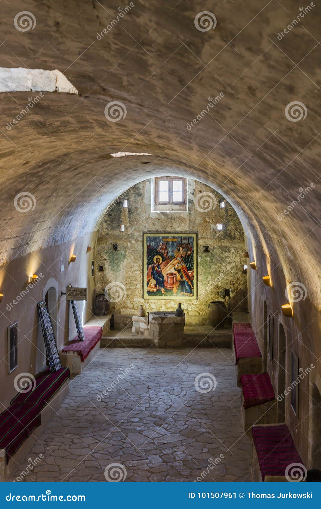 Arkadi Monastery And Country Yard, Crete Editorial Image ...