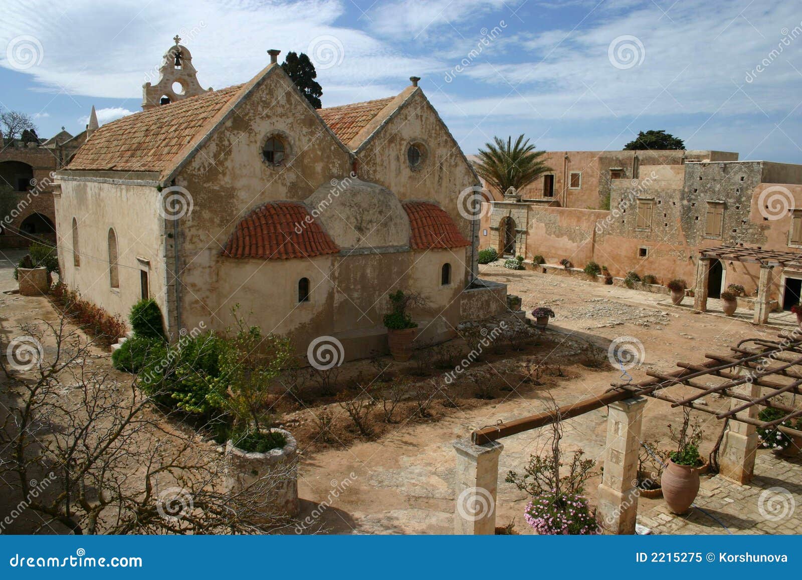 Arkadi Monastery, Moni Arkadio Stock Image - Image of classical ...