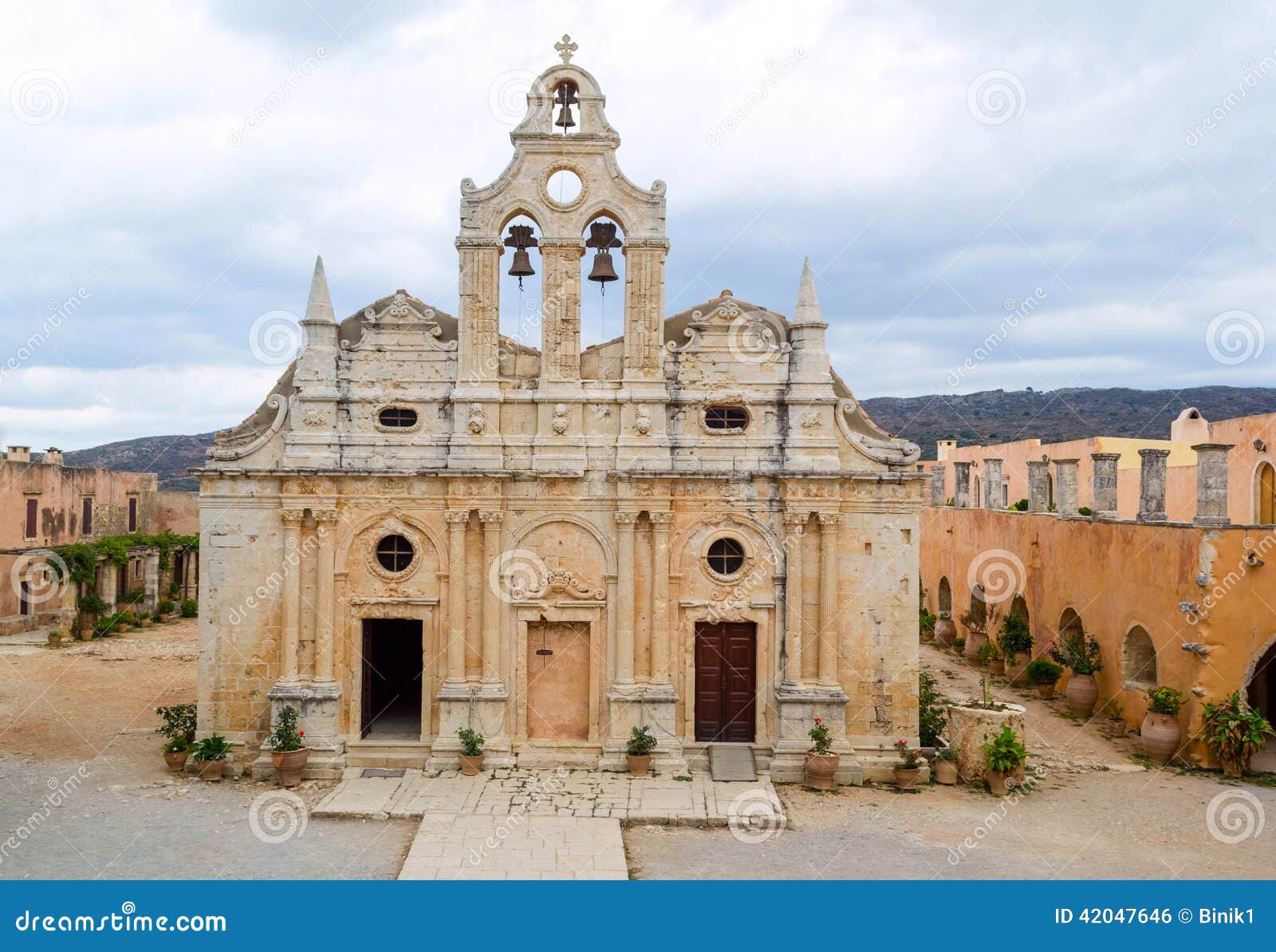 Arkadia monastery in Crete stock photo. Image of medieval - 42047646