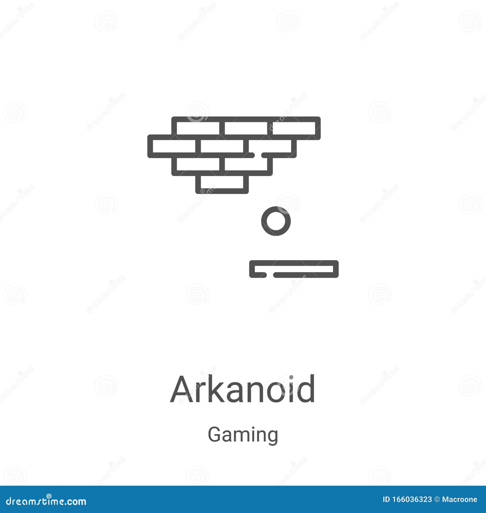 Arkanoid Icon Vector from Gaming Collection. Thin Line Arkanoid Outline ...