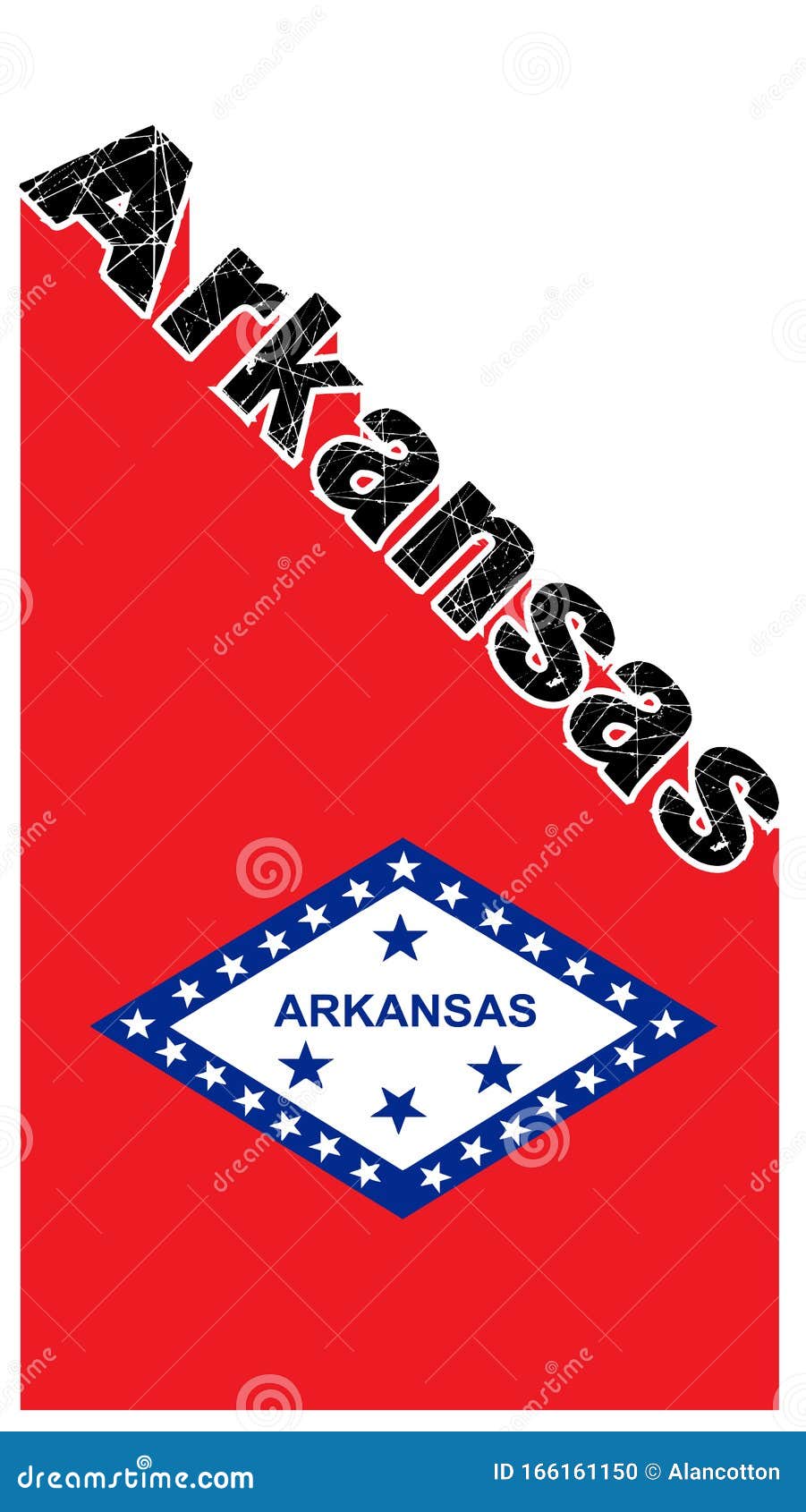 Arkansas Angled Shadow Text with State Flag Stock Vector - Illustration ...