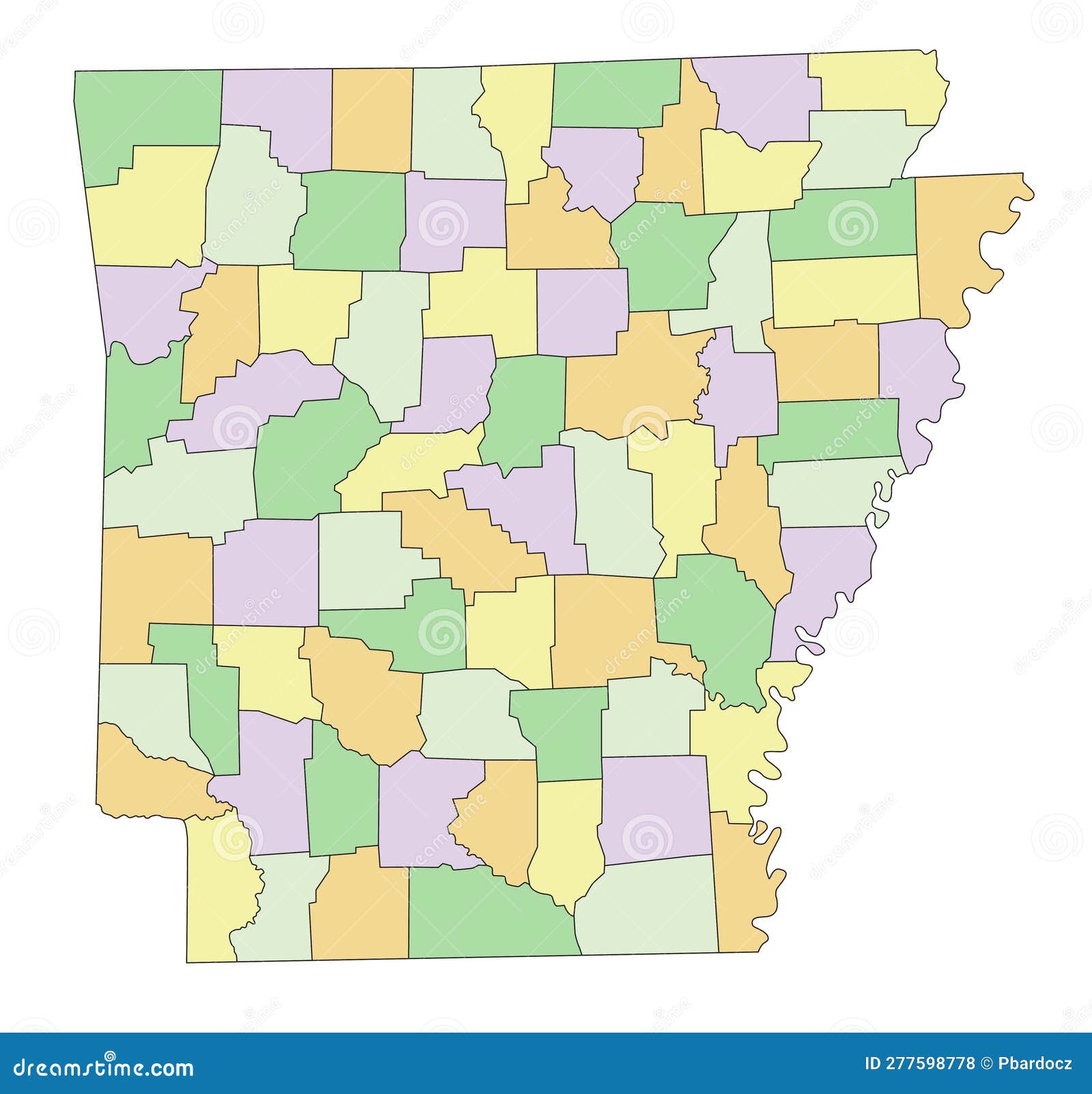 Arkansas - Detailed Editable Political Map. Stock Vector - Illustration ... Arkansas - Detailed Editable Political Map. Stock Vector - Illustration ...