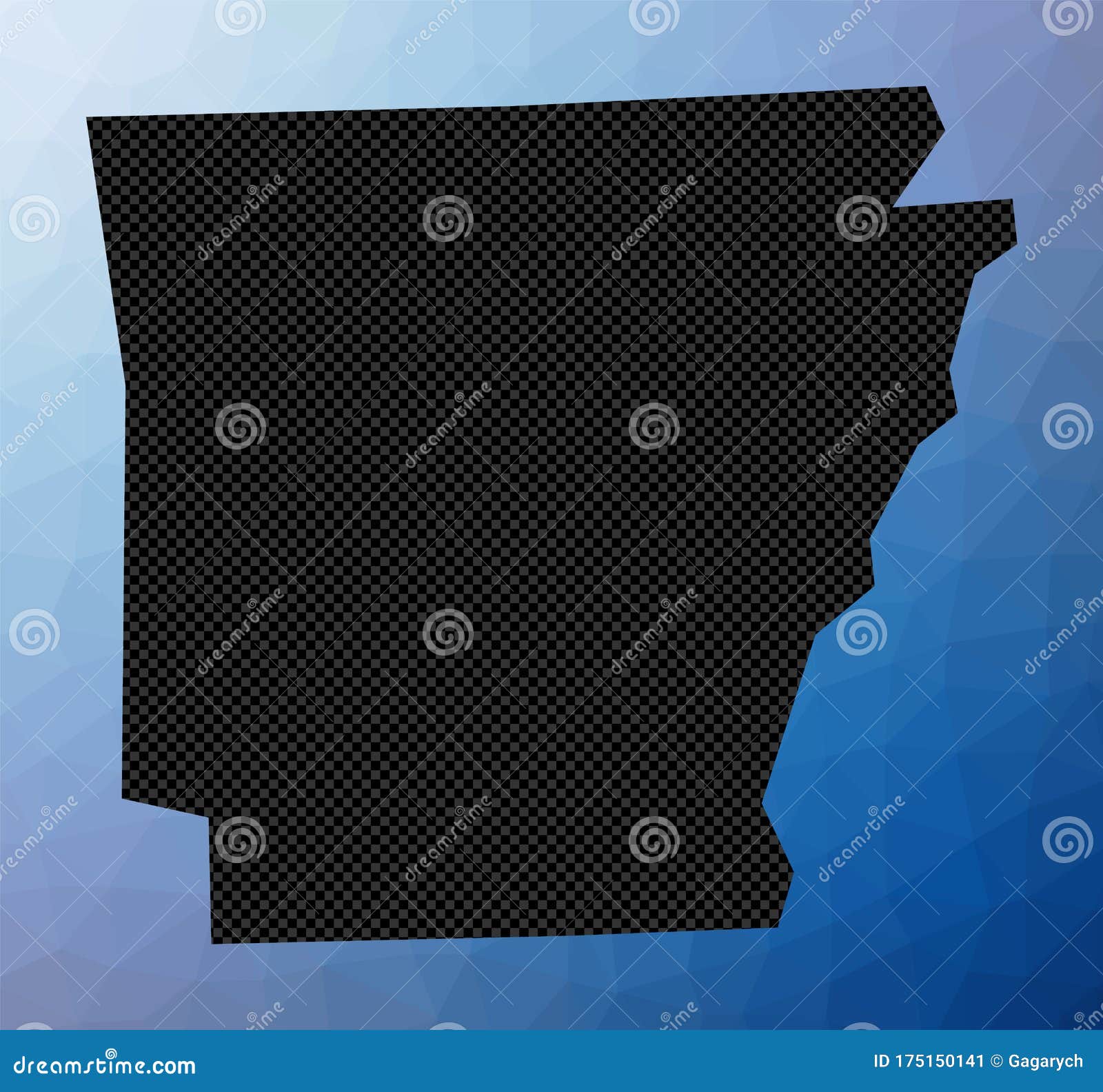 Arkansas geometric map. stock vector. Illustration of flat - 175150141