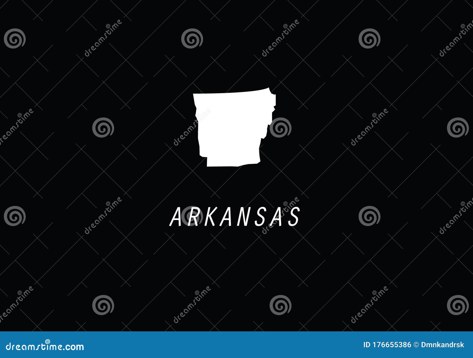 Arkansas Map State Shape America Borders Royalty-Free Cartoon ...