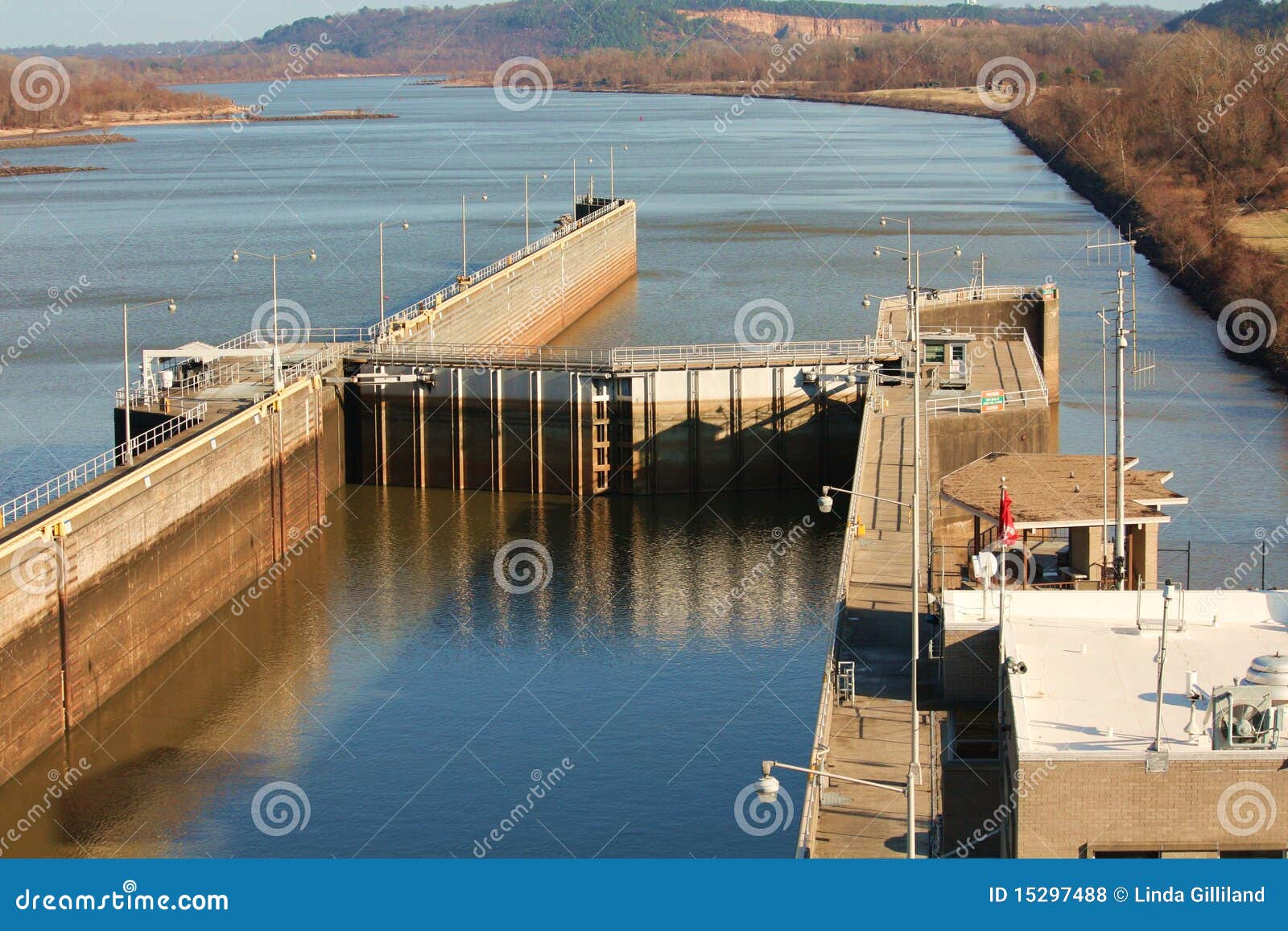 Arkansas River Ship Lock stock photo. Image of business - 15297488