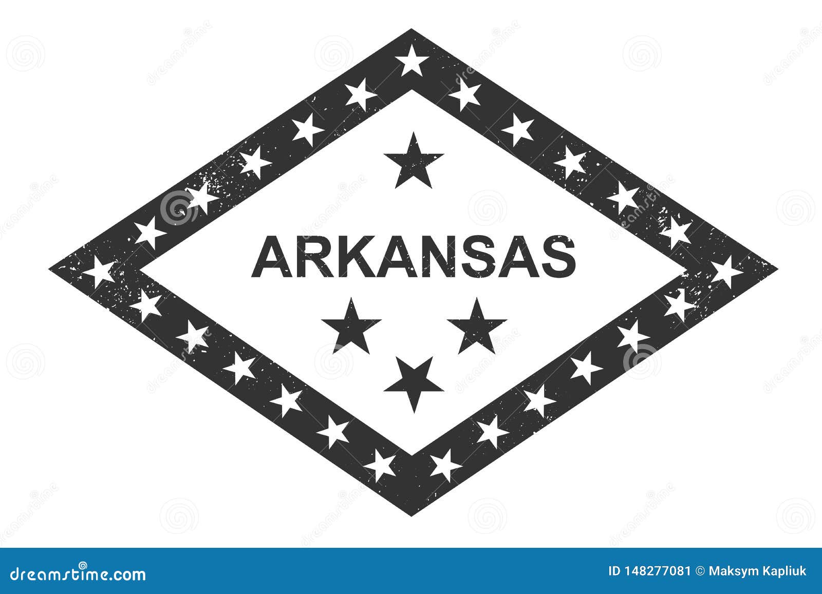 Arkansas State Symbolic Flag Vector Illustration Stock Vector