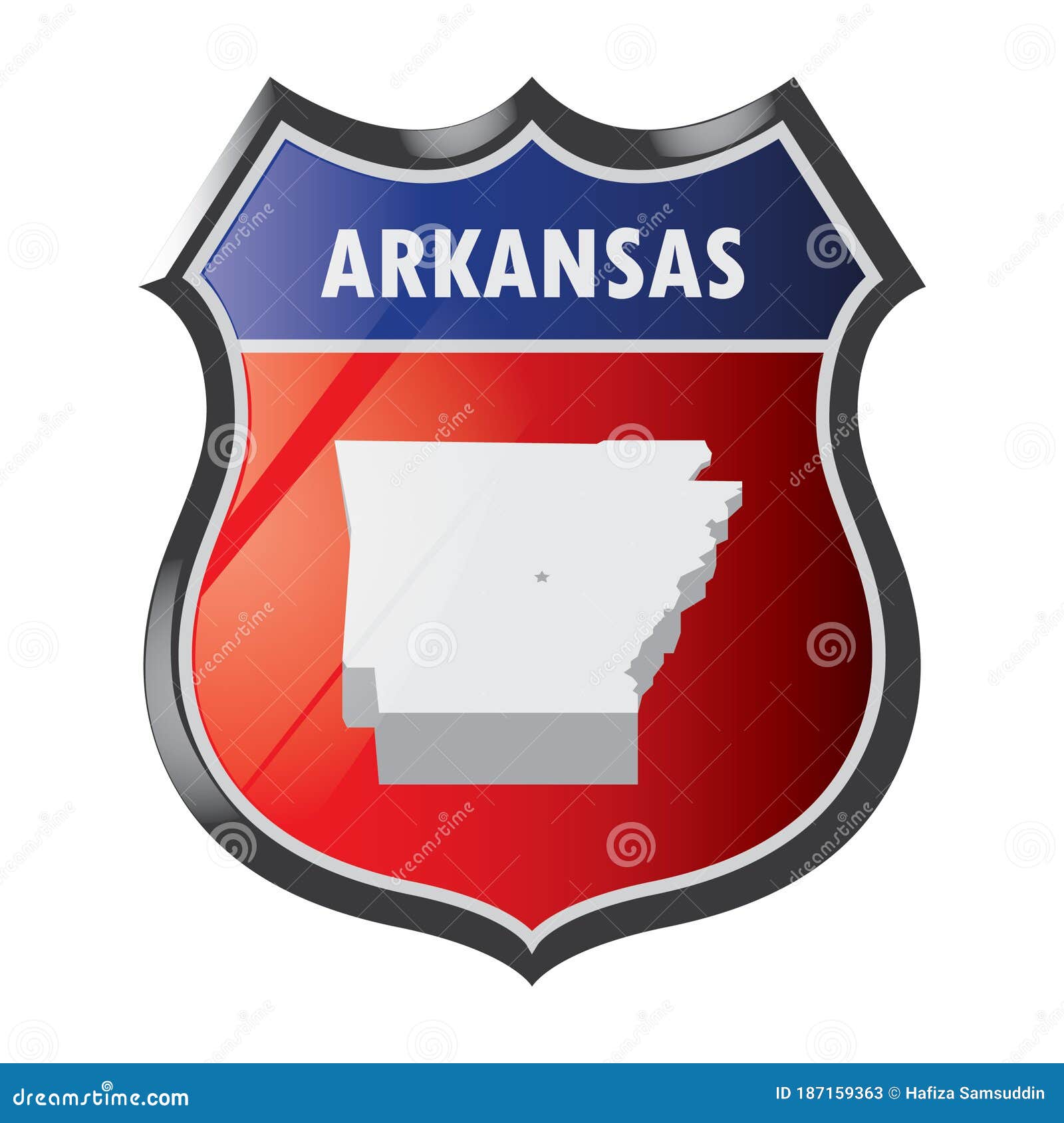 Arkansas State. Vector Illustration Decorative Design Stock Vector ...