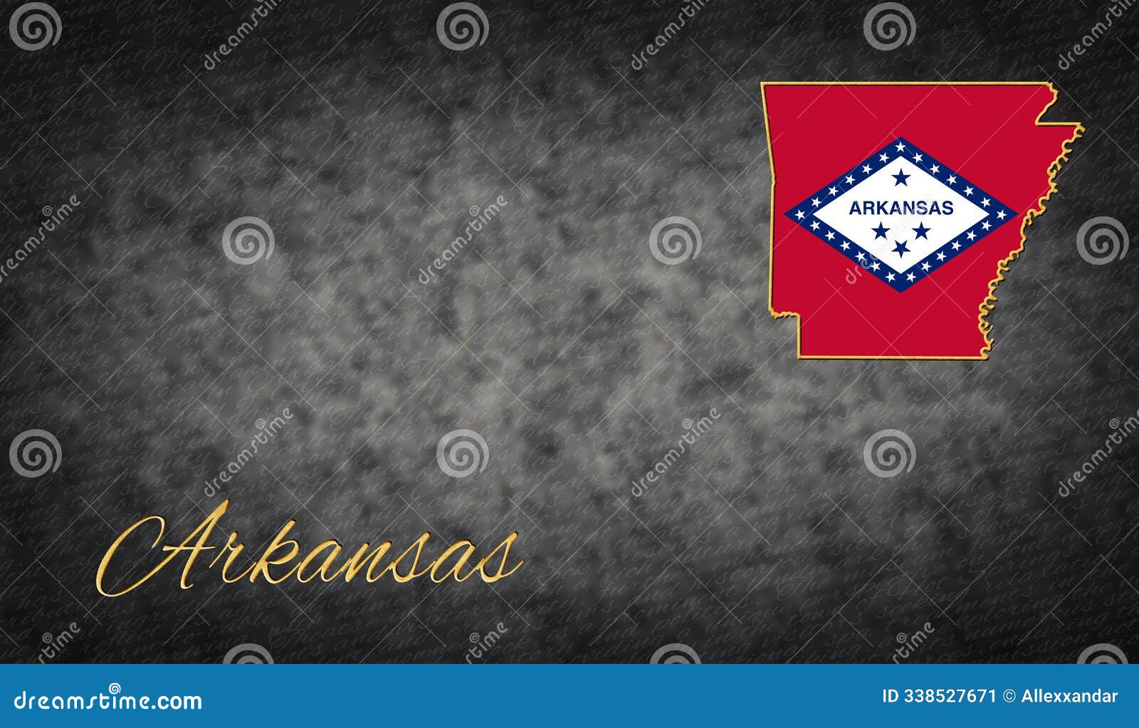 Arkansas Symbols, Map of Arkansas Stock Image - Image of landscape ...