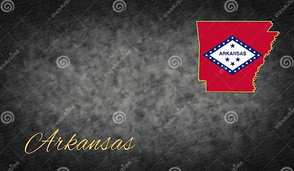 Arkansas Symbols, Map of Arkansas Stock Image - Image of landscape ...