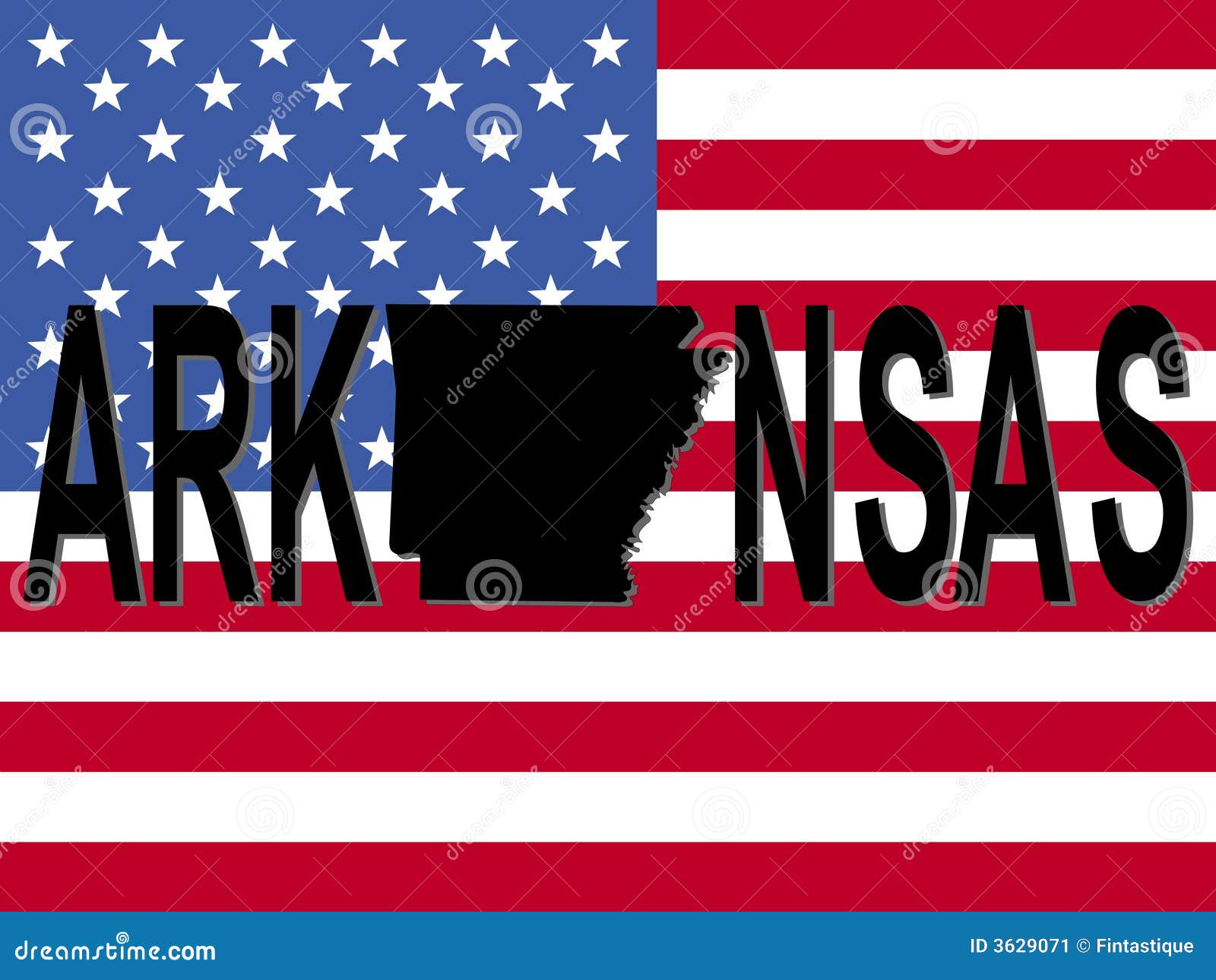 Arkansas text with map stock vector. Illustration of arkansas - 3629071