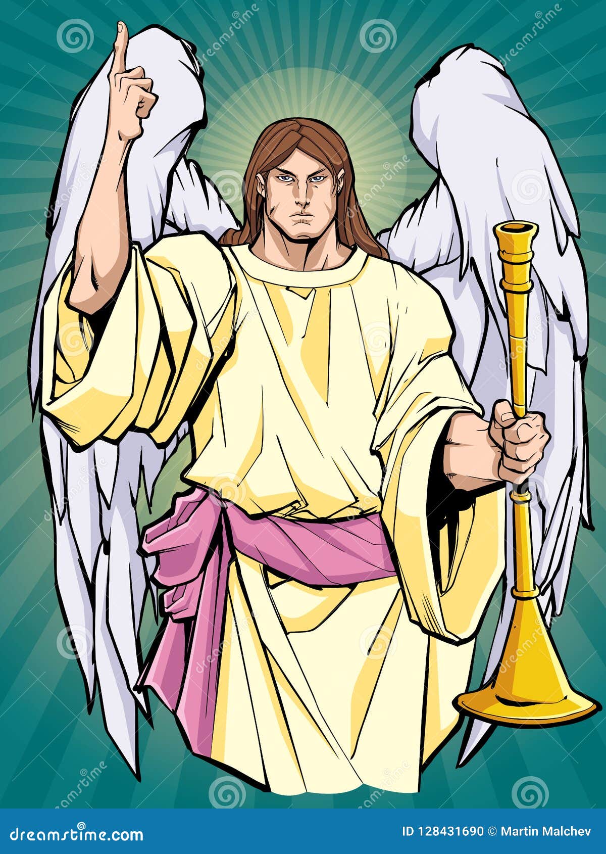 Arkhangel Gabriel Icon illustration de vecteur. Illustration du ...