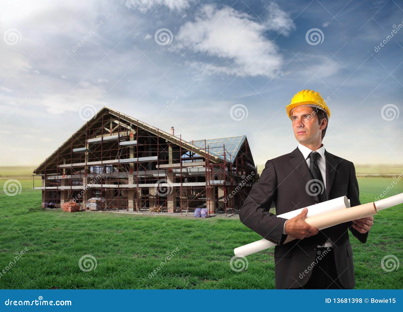 Arkitekt arkivfoto. Bild av dräkt, bygd, natur, arbetsplats - 13681398