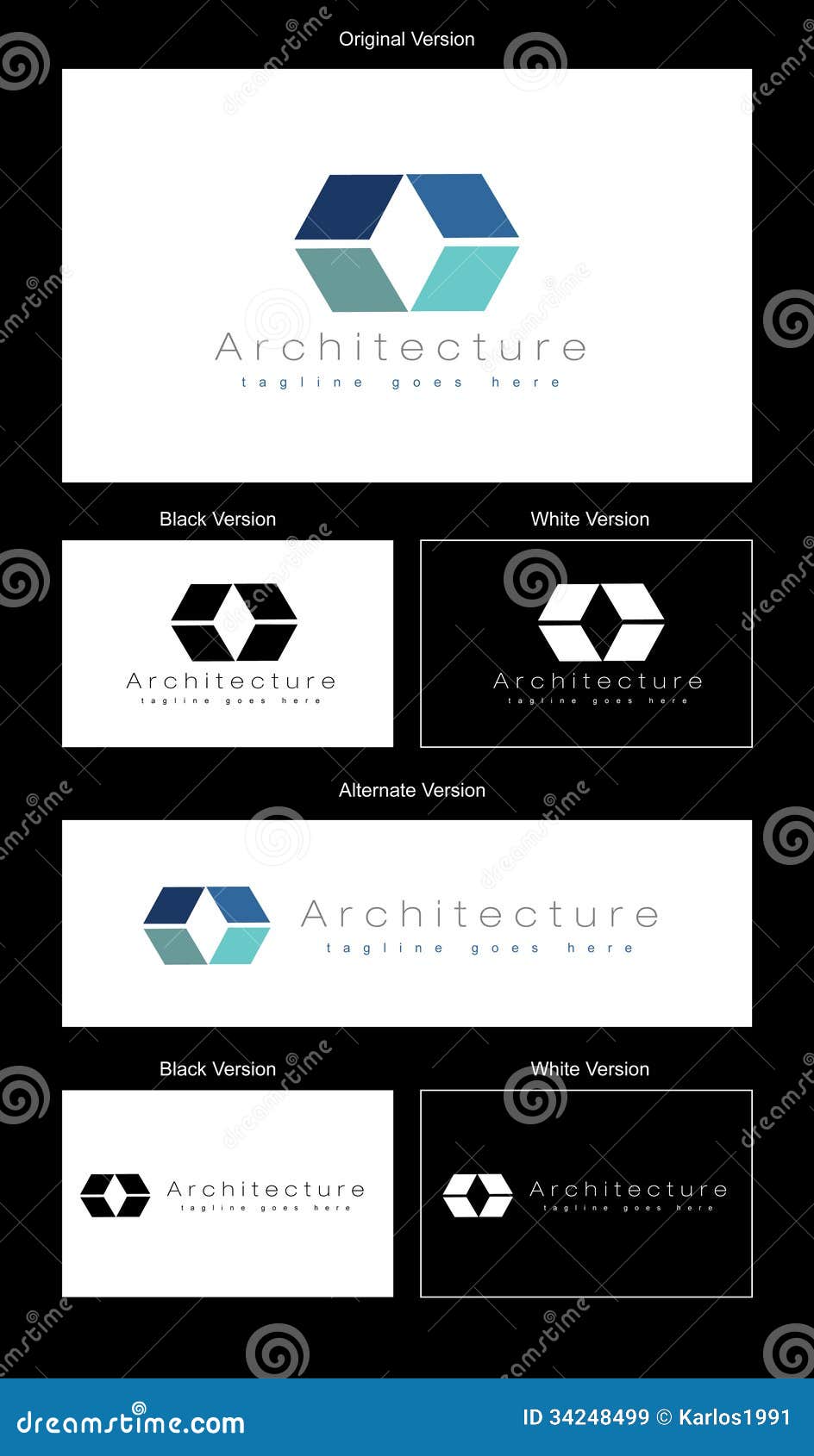 Arkitektur Logo Design stock illustrationer. Illustration av företag ...