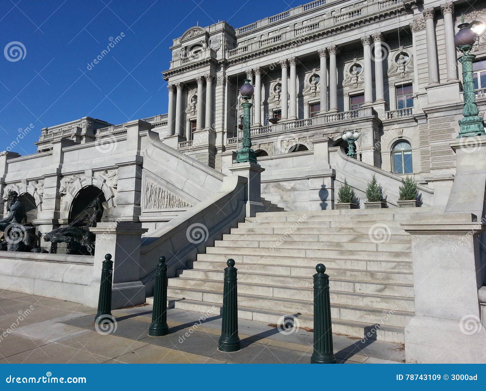 Arkivet Av Kongressen I Washington DC Fotografering för Bildbyråer ...