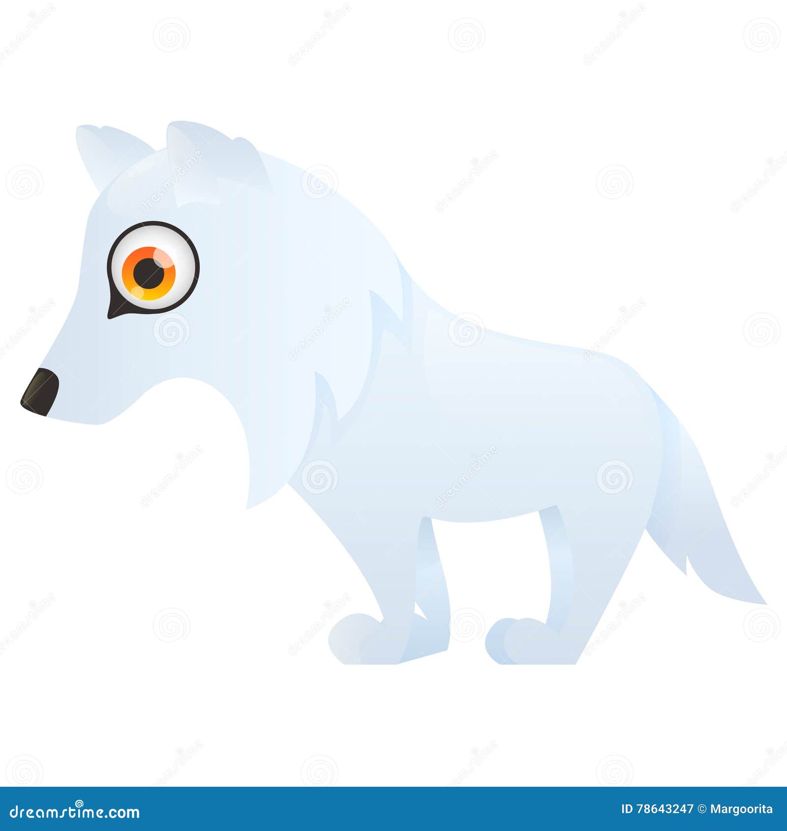 Arktisk polar varg vektor illustrationer. Illustration av öga - 78643247