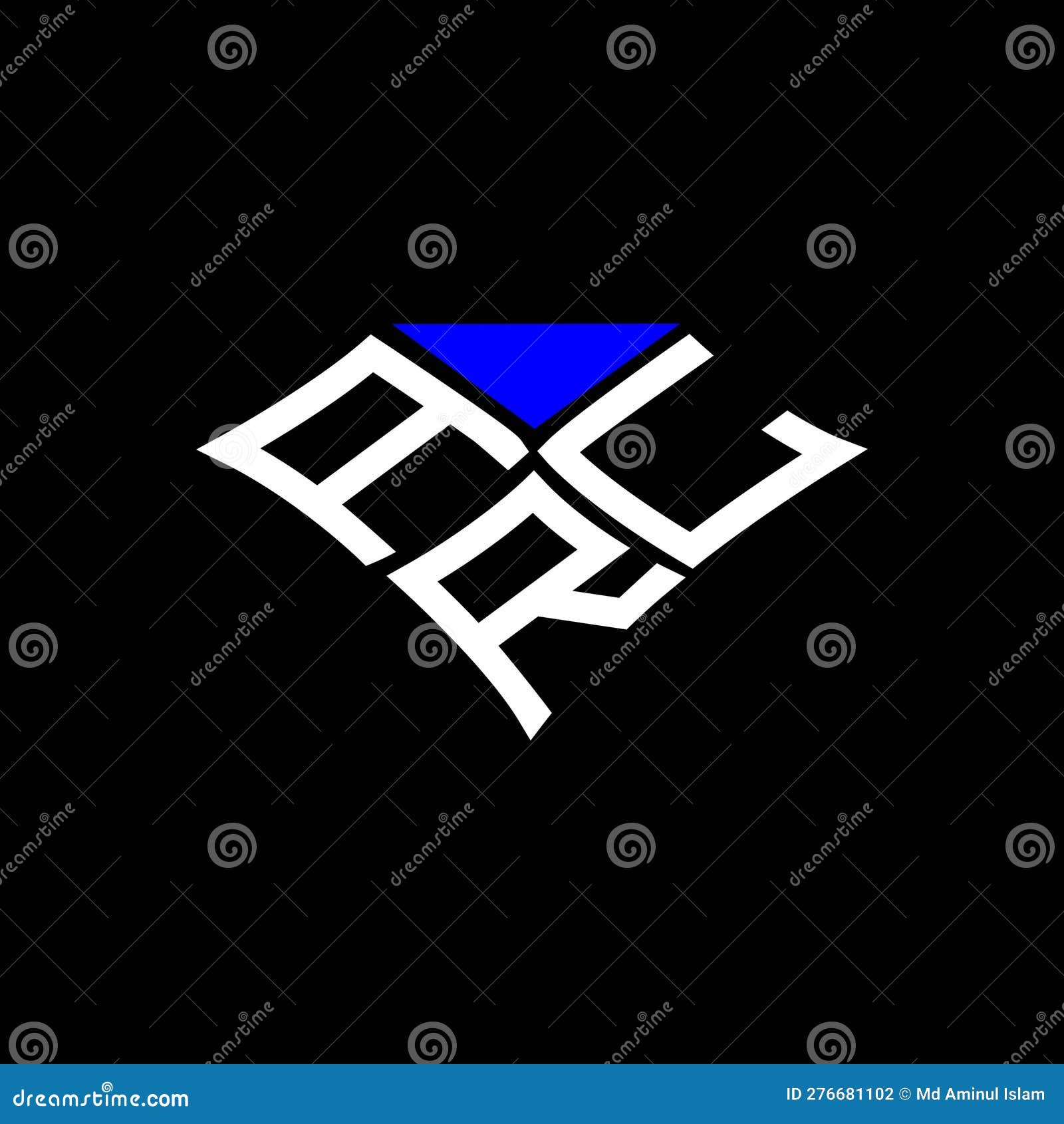 ARL Letter Logo Creative Design with Vector Graphic, Stock Vector ...