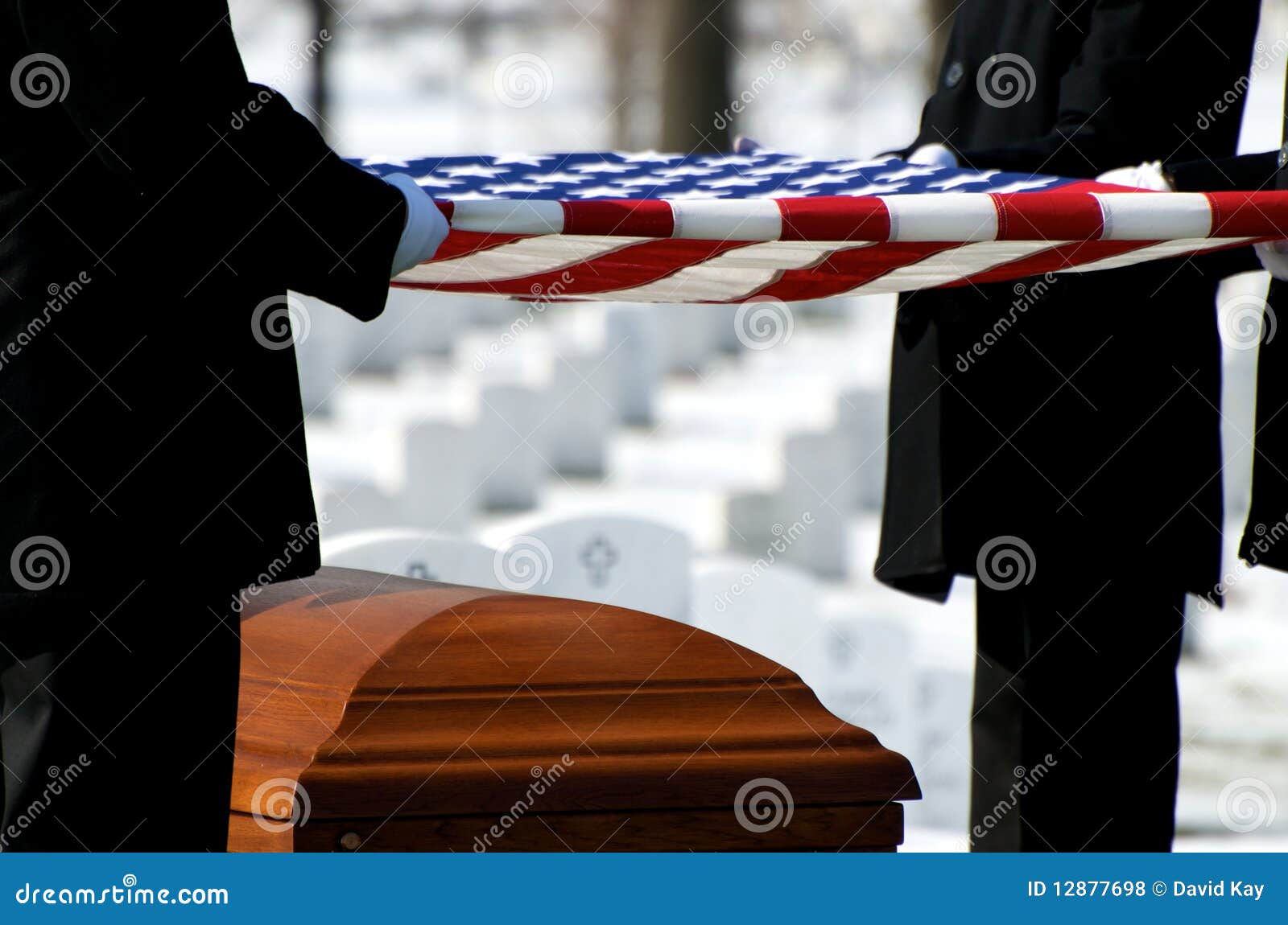 Arlington National Cemetery Flag Over Casket Stock Photo - Image: 12877698
