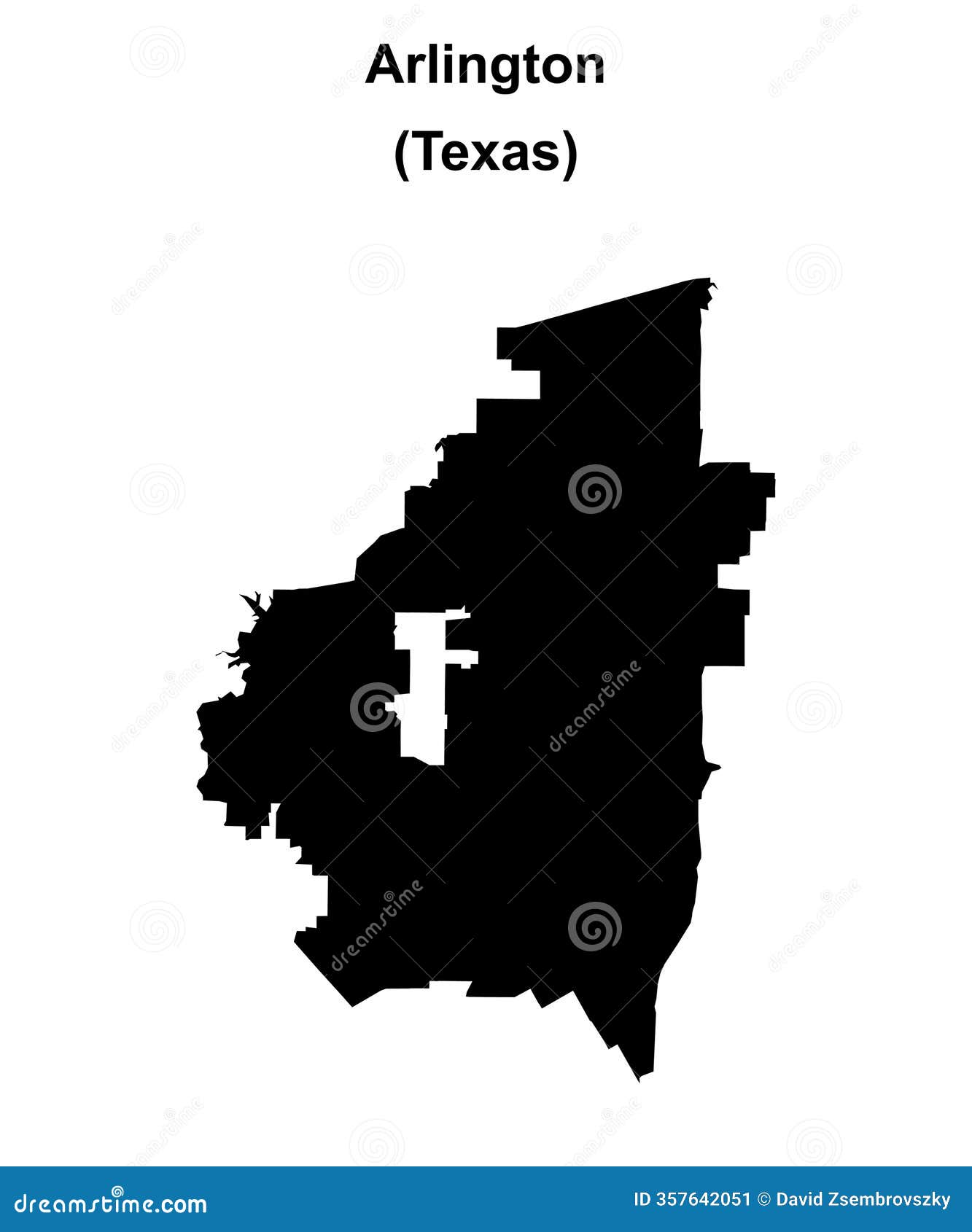 Arlington Outline Map Cartoon Vector | CartoonDealer.com #357332681