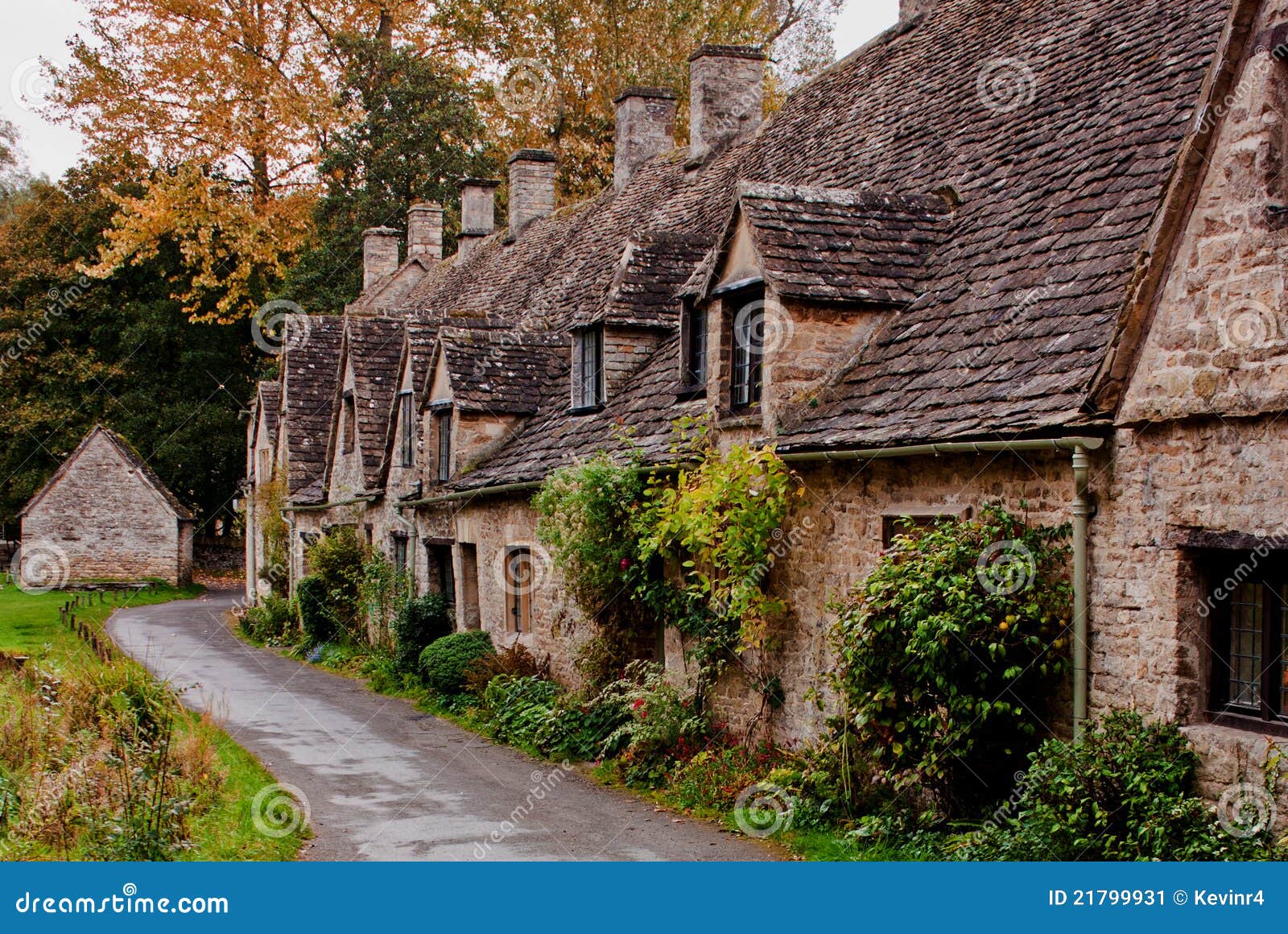 Arlington Row Weavers Cottages Stock Image - Image of england ...