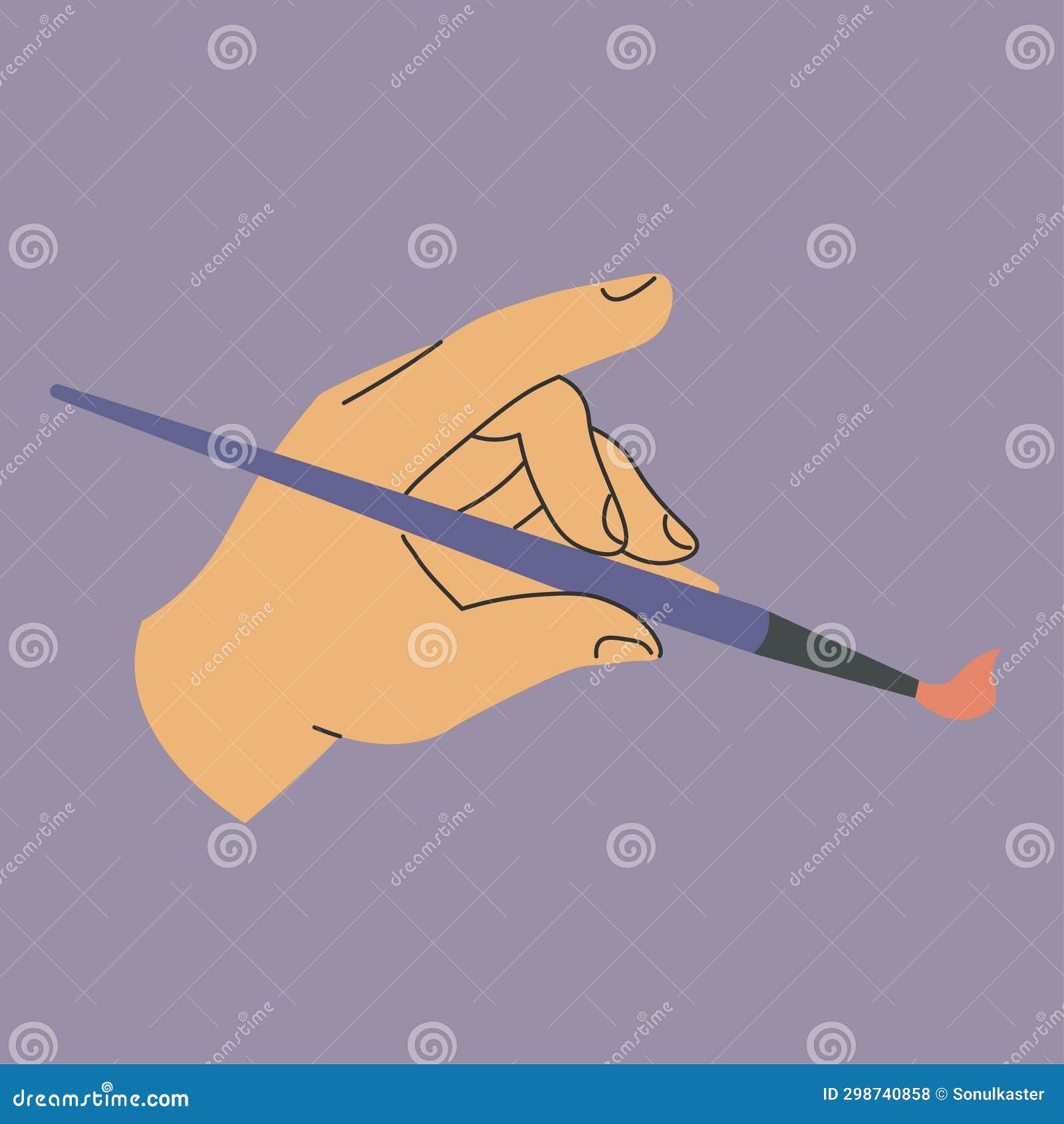 Arm of Artist Holding Brush, Hand of Painters Stock Vector ... Arm of Artist Holding Brush, Hand of Painters Stock Vector ...