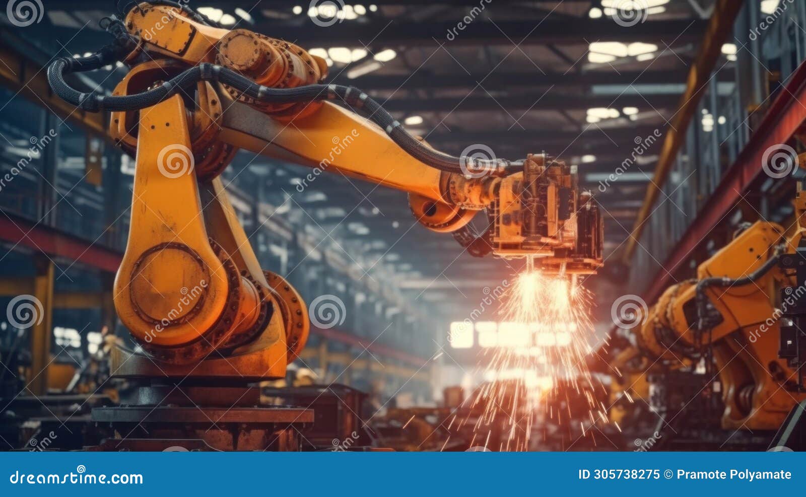 Arm of Assembly Robot Functioning Inside Modern Factory Stock Image ...