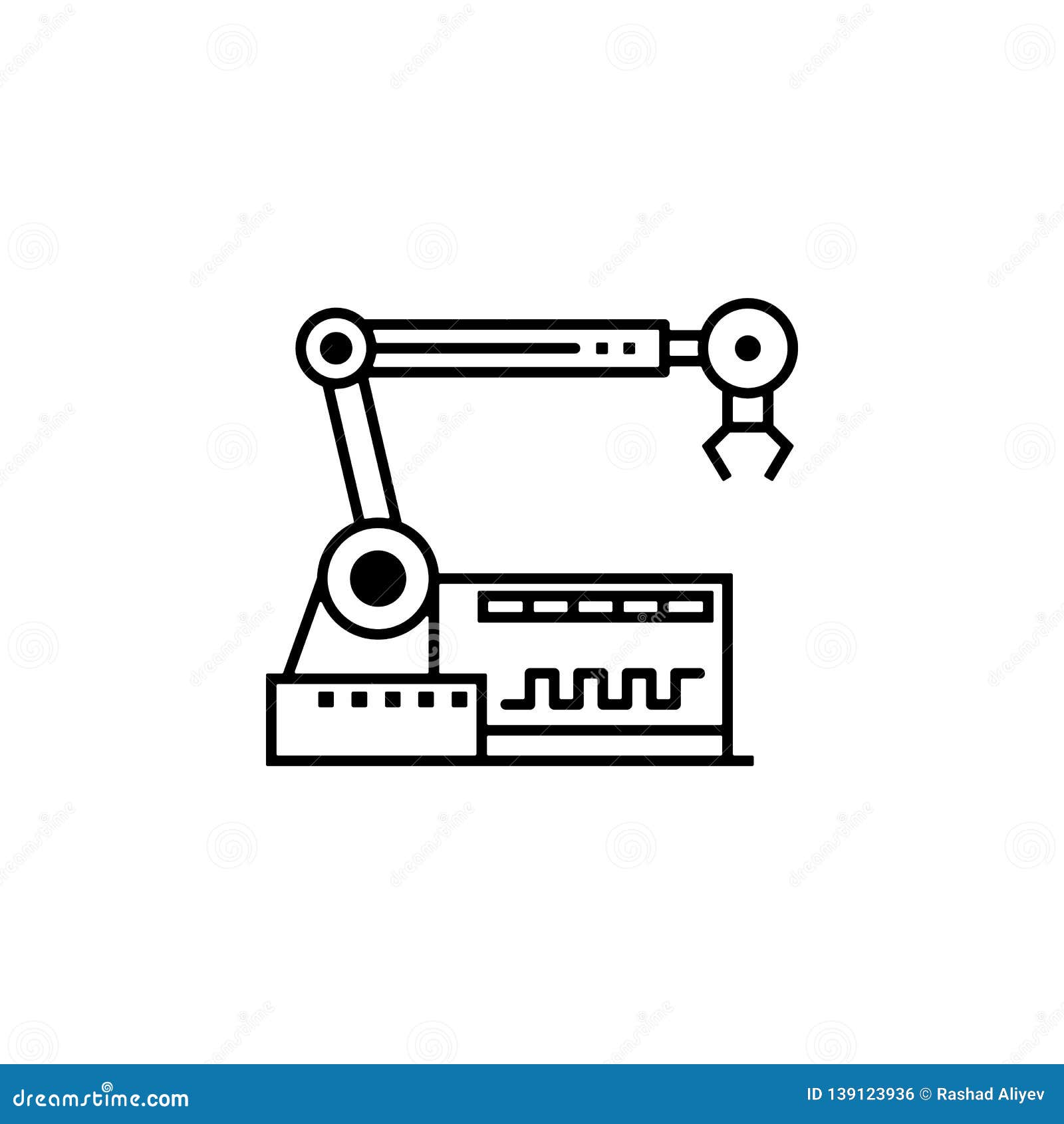 Robotic Arm Icon Vector Isolated On White Background, Logo Concept Of ...