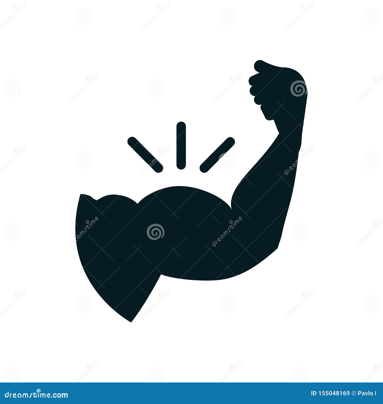 Arm, Bicep, Strong Hand Icon - Stock Illustration - Illustration of ...