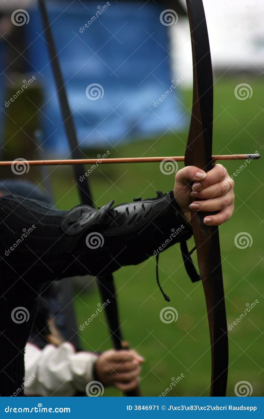Arm and bow stock image. Image of string, archer, outdoor - 3846971