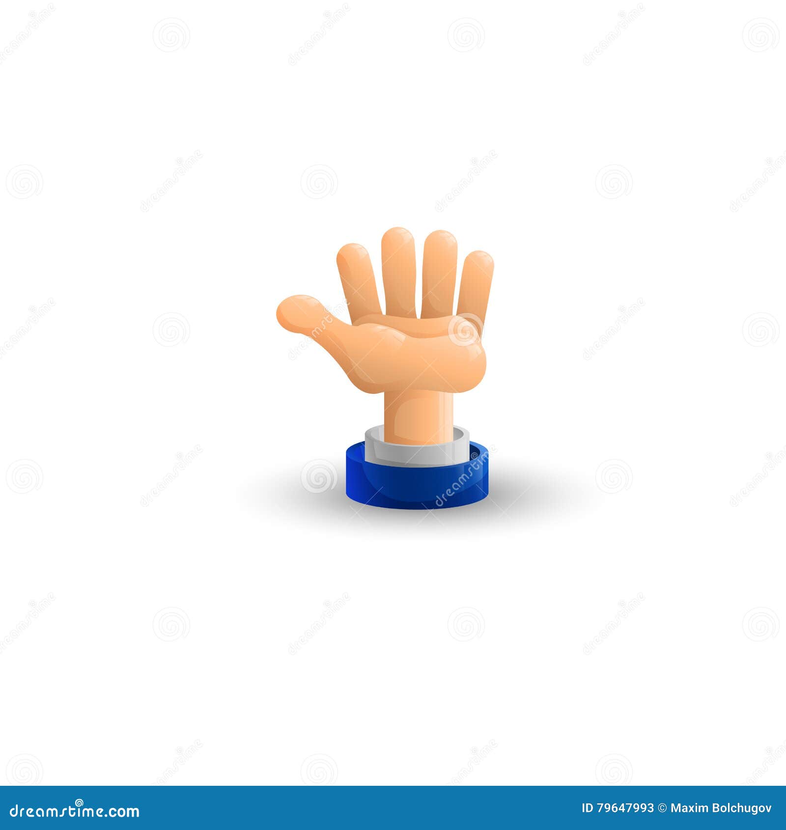 Arm. Business Hand. Palm Up. 3D Icon. Flat Stock Vector - Illustration ...