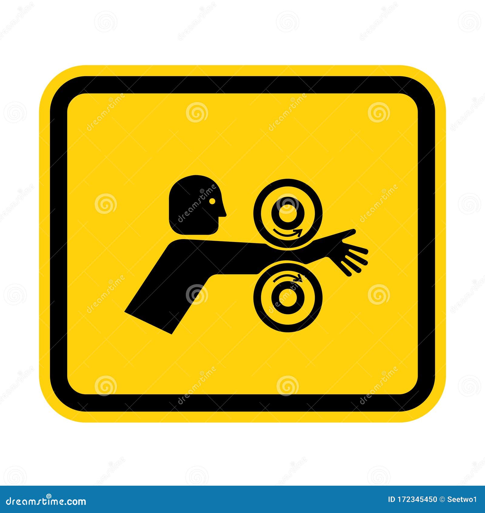 Arm Entangle Rollers Right Symbol Sign Isolate on White Background ...