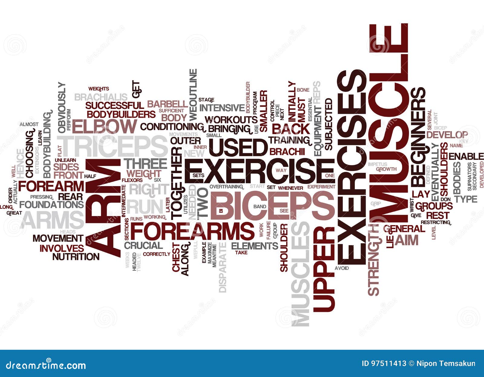 Arm Exercise for Great Arms Word Cloud Concept Stock Vector ...