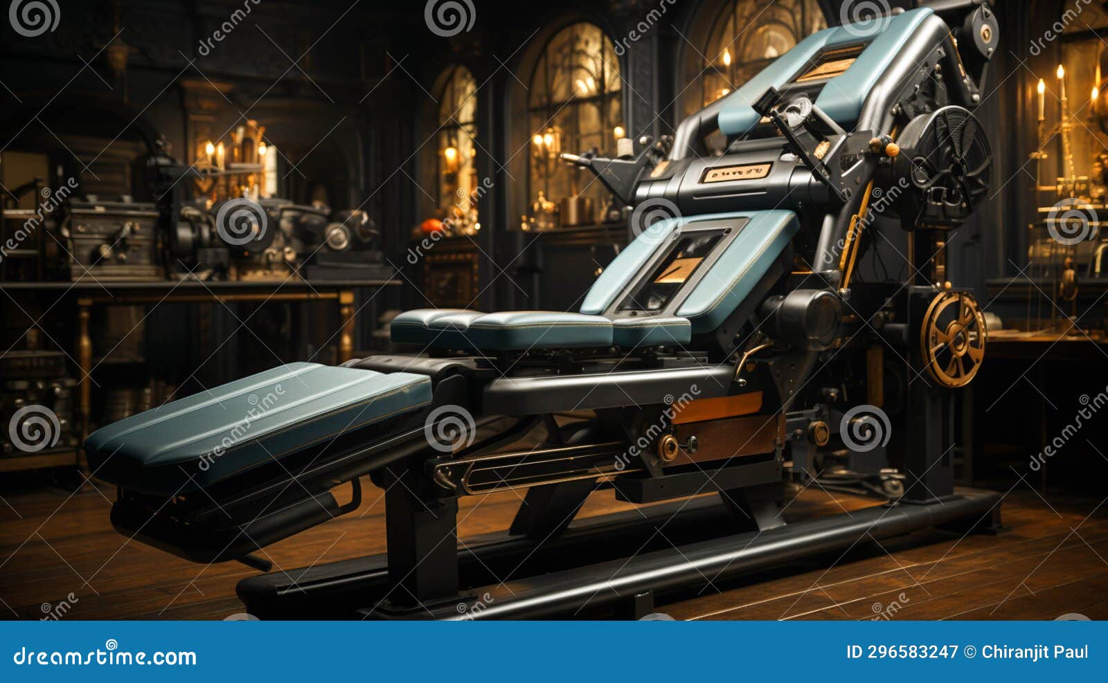 ARM EXTENSION MACHINE for Gym Stock Illustration - Illustration of ...